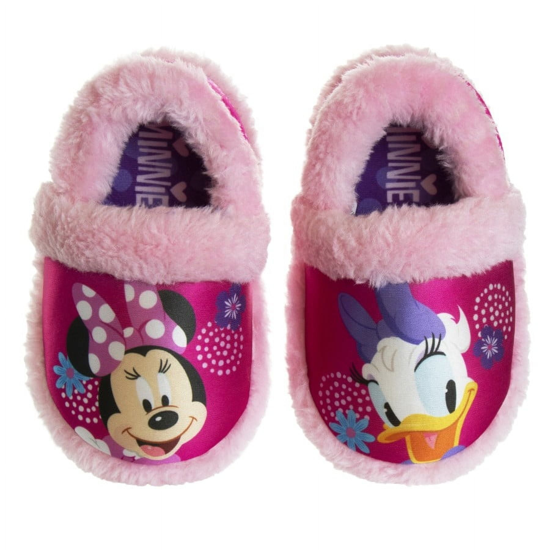 Disney Minnie Mouse Toddler Girls Nylex Fabric House Slippers - Walmart.com