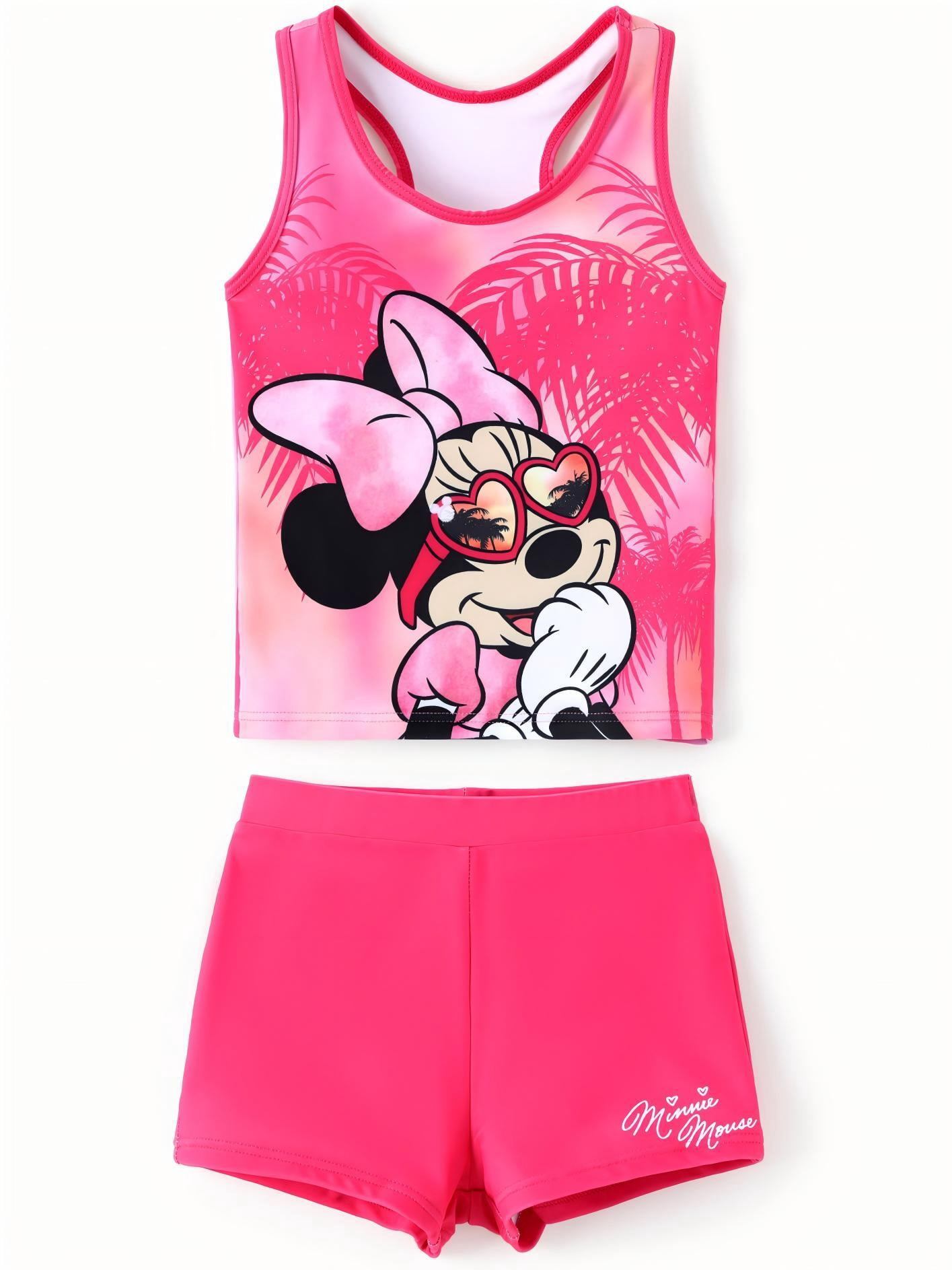 Disney Minnie Mouse Toddler Girls Summer Swimsuit Sleeveless Swimwear ...