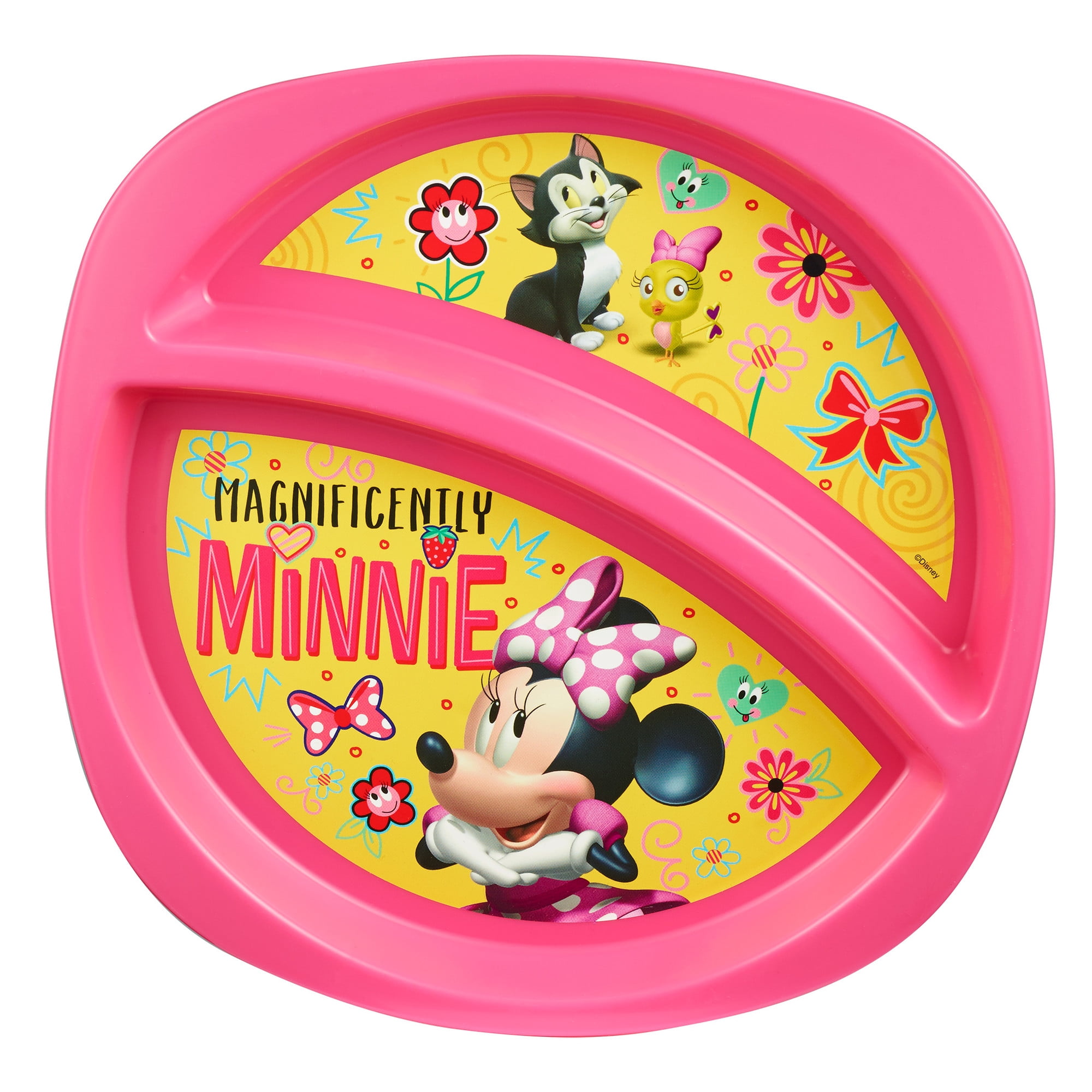Disney Minnie Mouse Toddler Plate Sectioned Plate Pink - Walmart.com