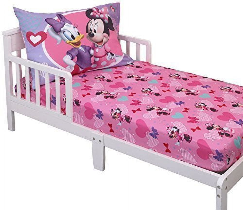 Disney Minnie Mouse Toddler Fitted Sheet & Pillowcase Set for Crib ...