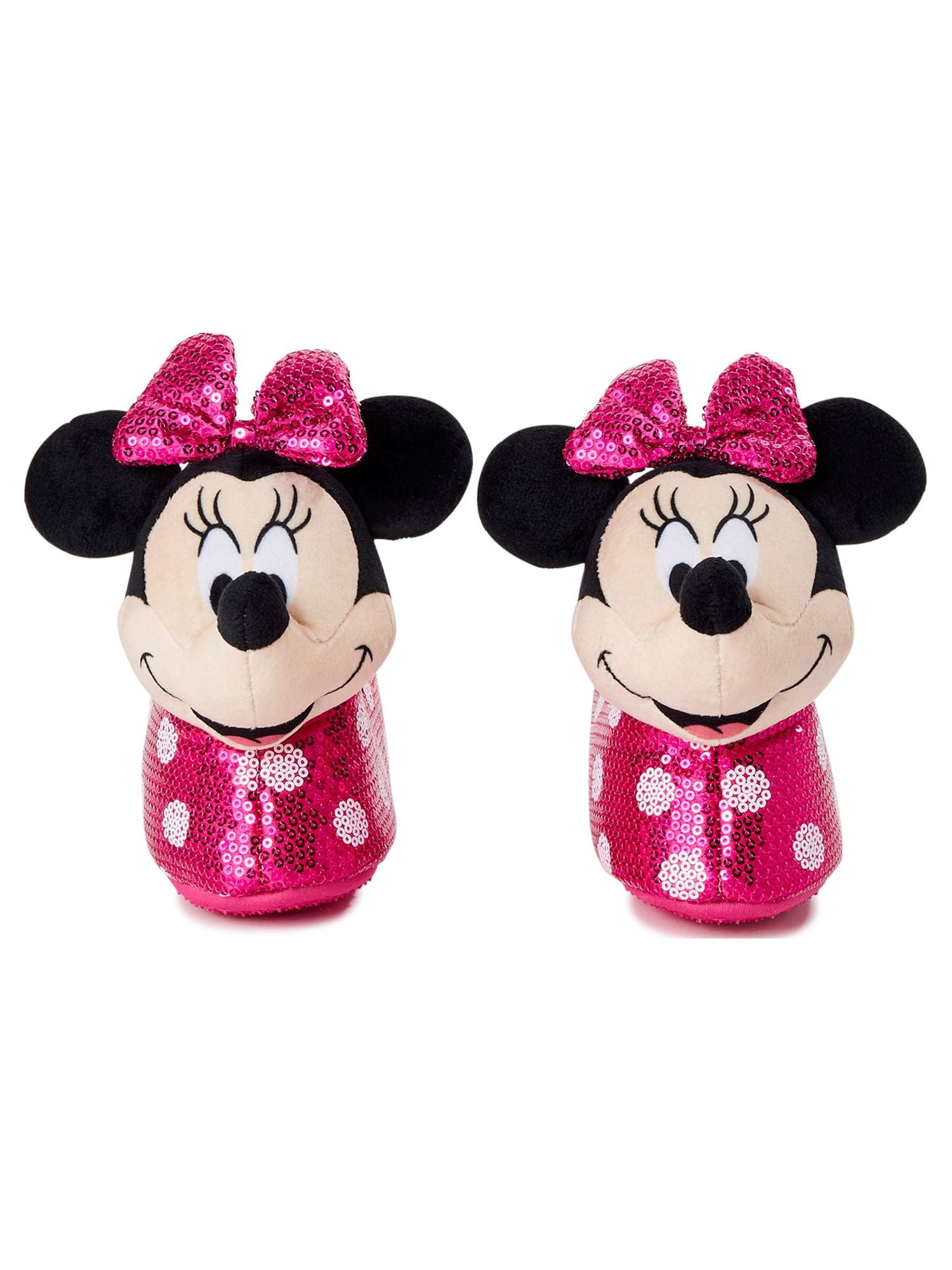 Disney Minnie Mouse Toddler's Slip-Resistant Loafer Slippers, Closed ...