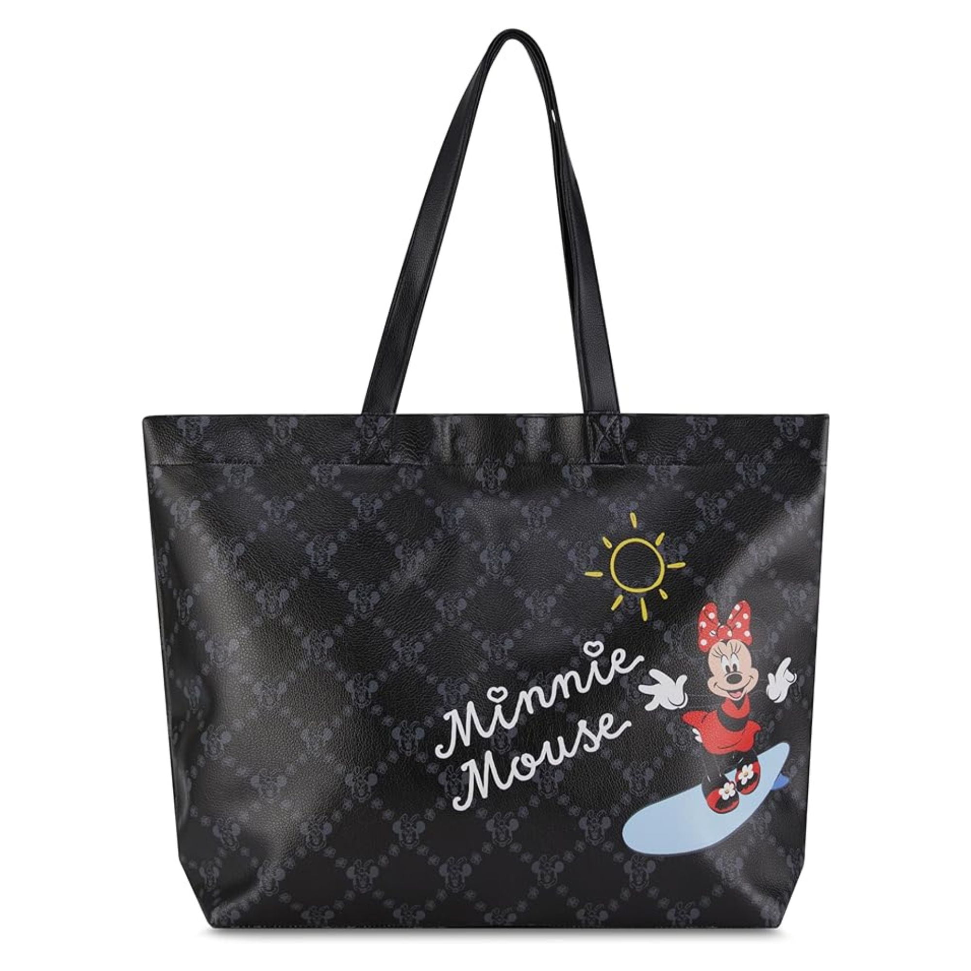 Disney Minnie Mouse Tote Bag, Leather Faux PU Tote Handbag for Teens ...