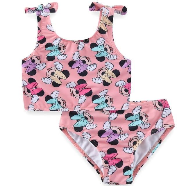 Disney Minnie Mouse UPF 50+ Bathing Suit Tankini Top and Bikini Bottom ...