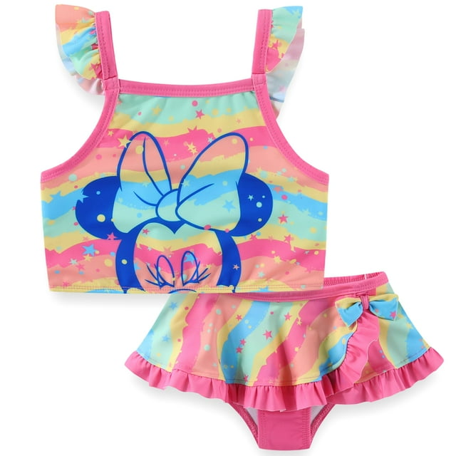 Disney Minnie Mouse UPF 50+ Bathing Suit Tankini Top and Bikini Bottom ...