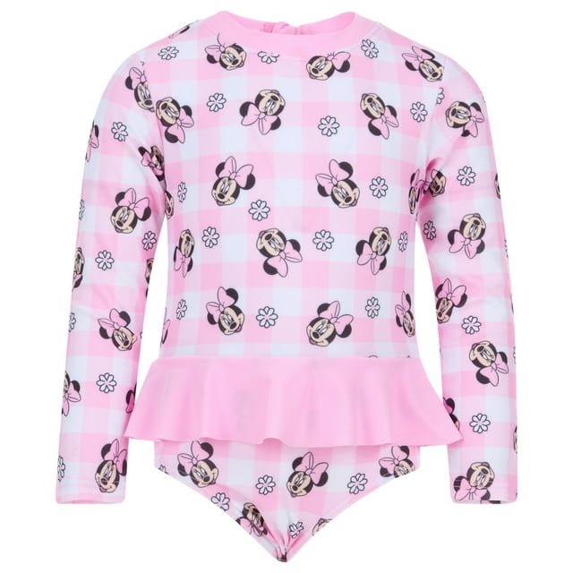 Disney Minnie Mouse UPF 50+ One Piece Bathing Suit Gingham Newborn to ...