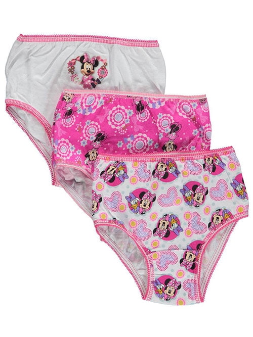 Disney Minnie Mouse Underwear 100% Cotton Panties, 3 Pack (Toddler ...