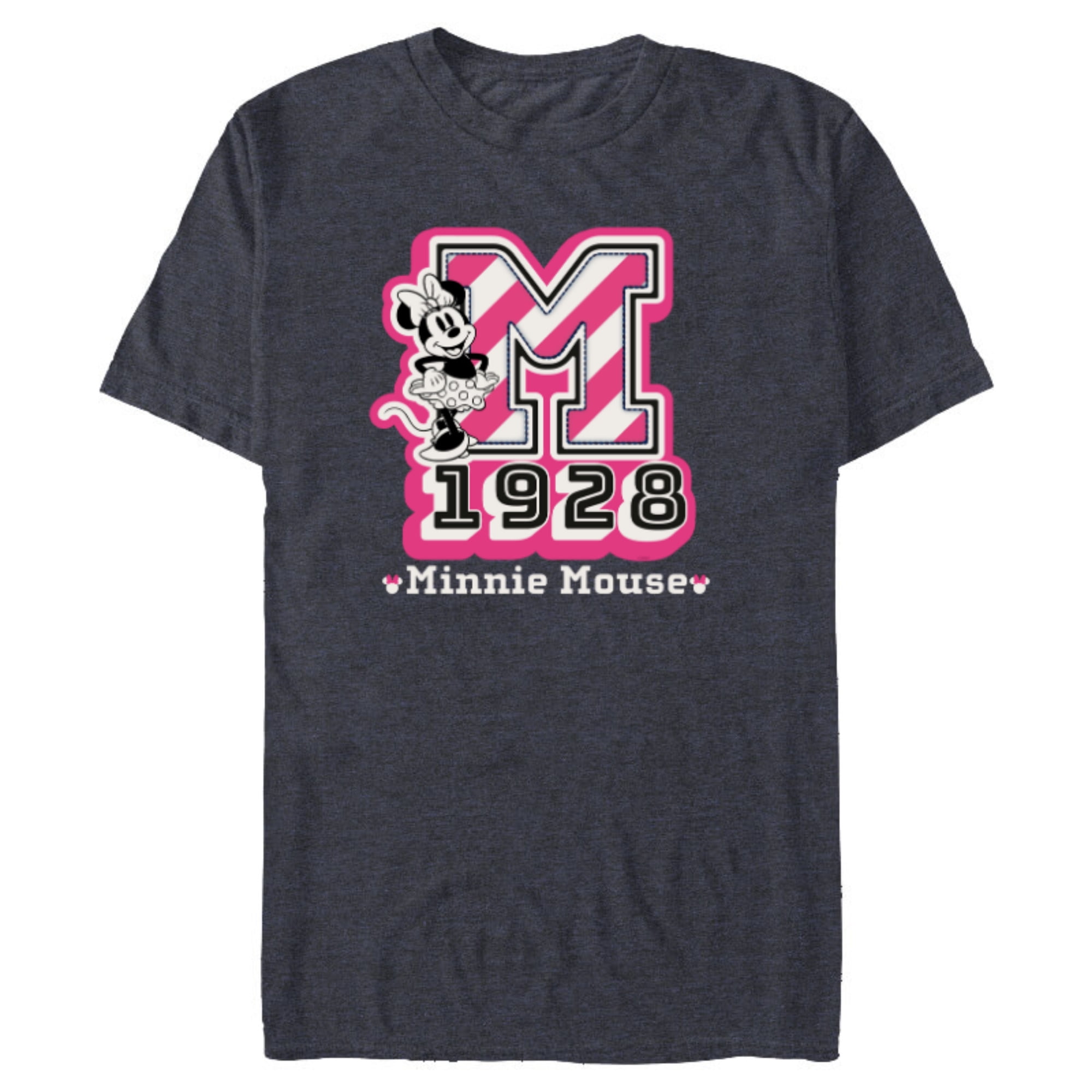 Disney Minnie Mouse Varsity 1928 - Short Sleeve Blended T-Shirt for ...