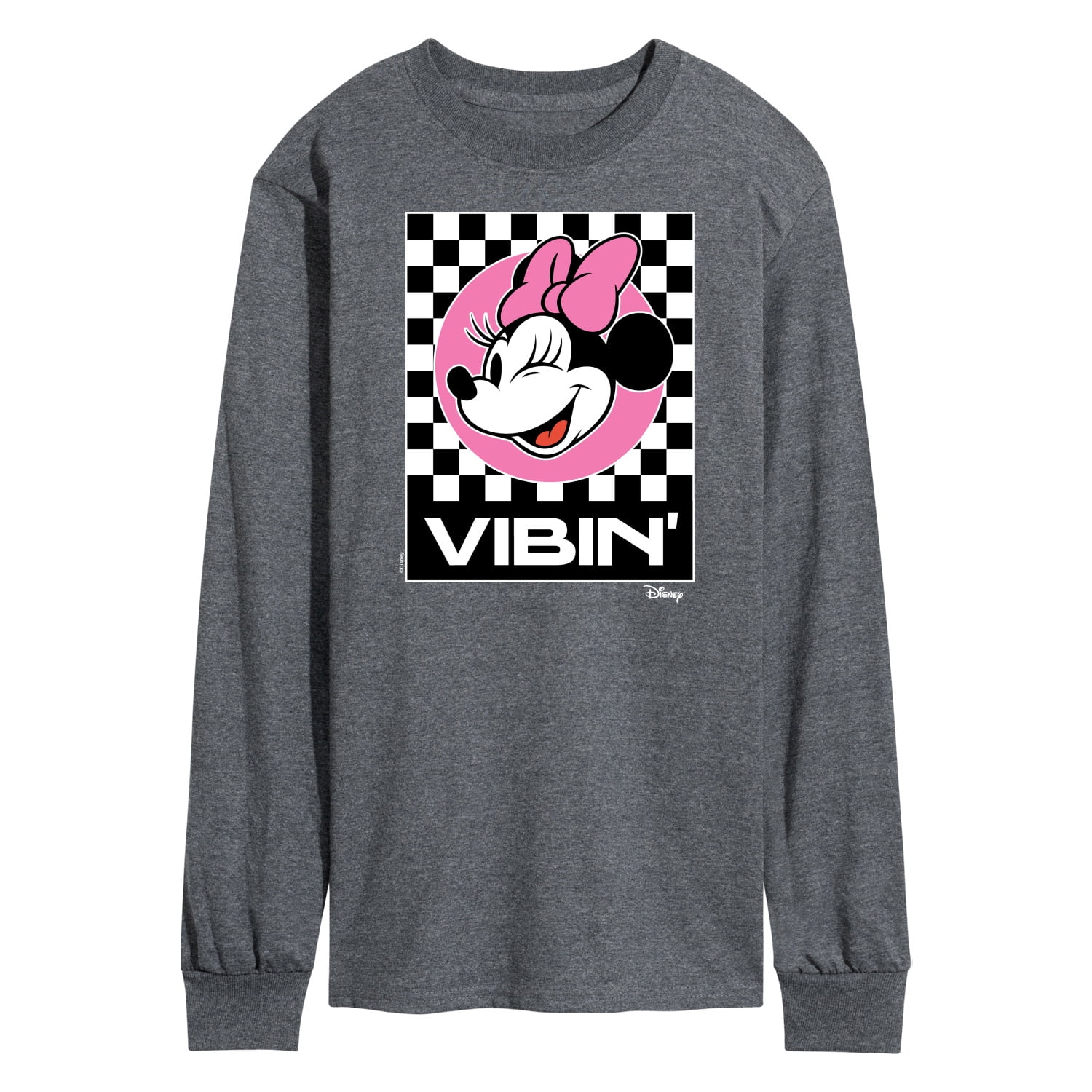 Disney - Minnie Mouse - Vibin' - Men's Long Sleeve T-Shirt - Walmart.com