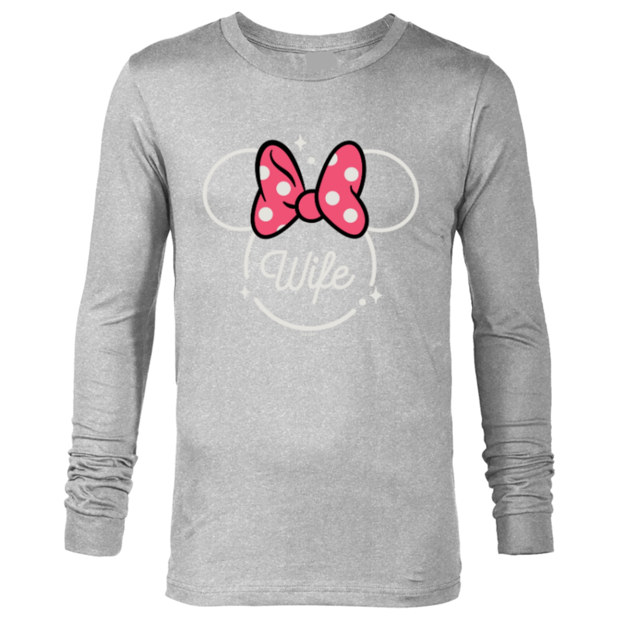 Disney Minnie Mouse Wife Head Icon Magic Family Trip- Long Sleeve T ...