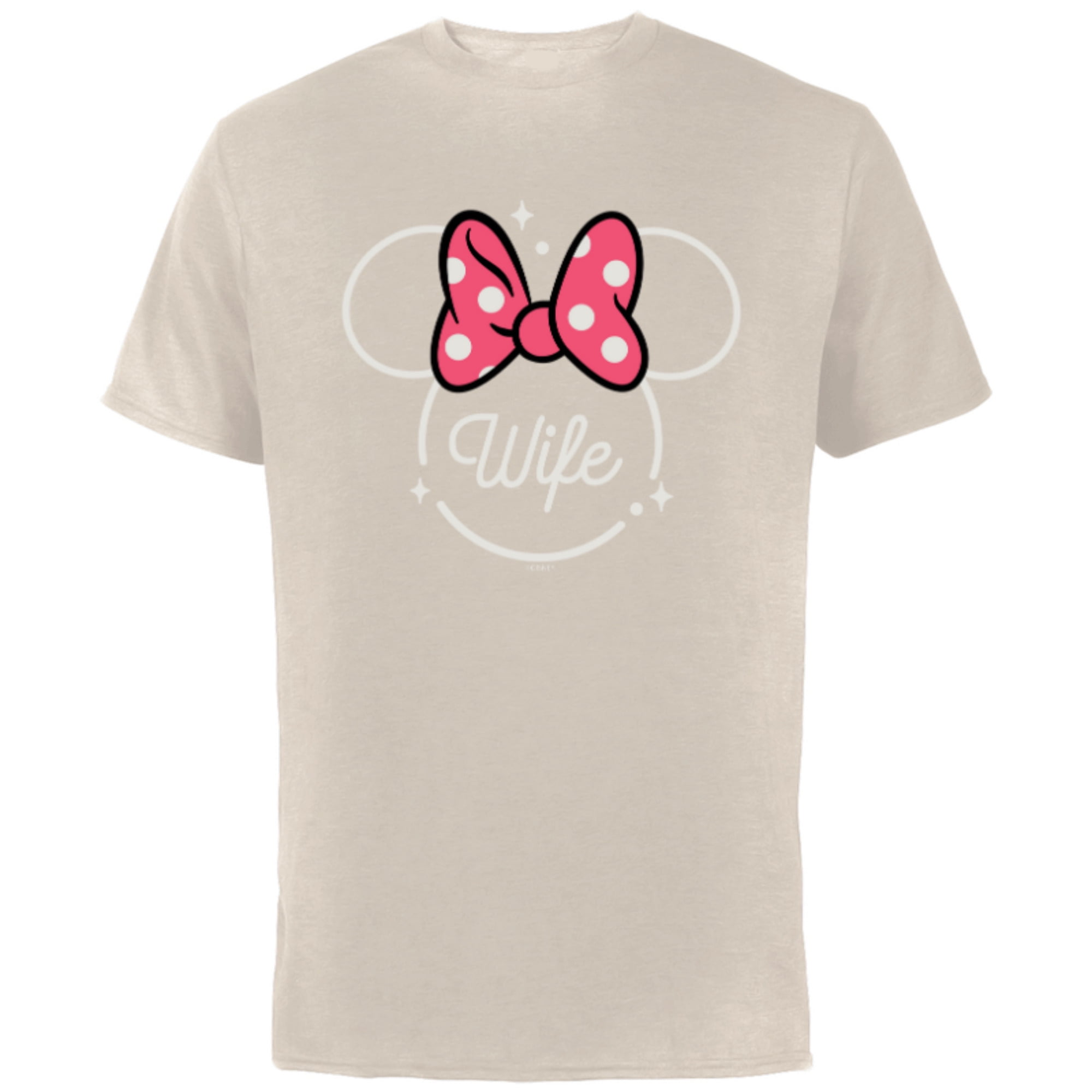 Disney Minnie Mouse Wife Head Icon Magic Family Trip- Short Sleeve ...
