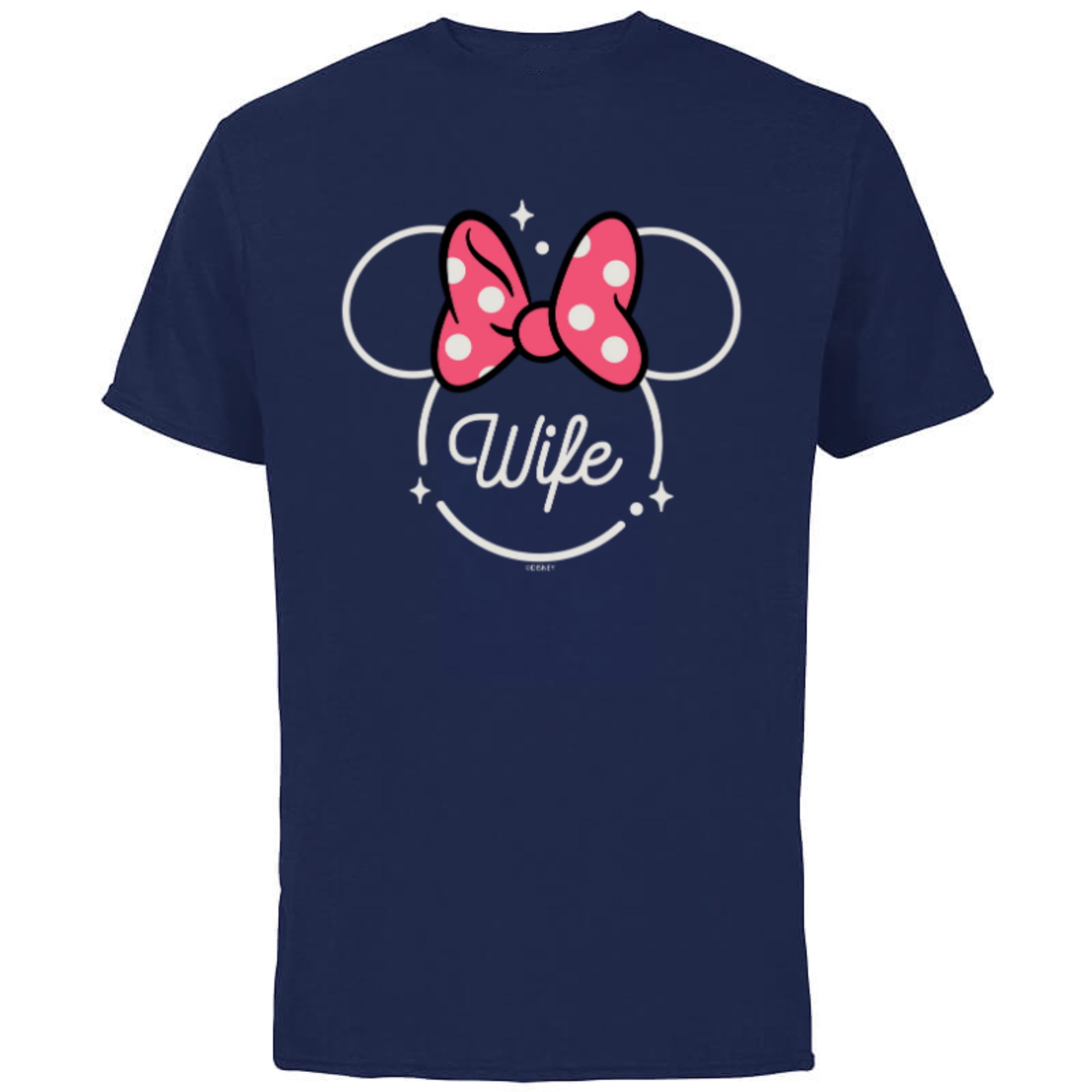 Disney Minnie Mouse Wife Head Icon Magic Family Trip- Short Sleeve ...