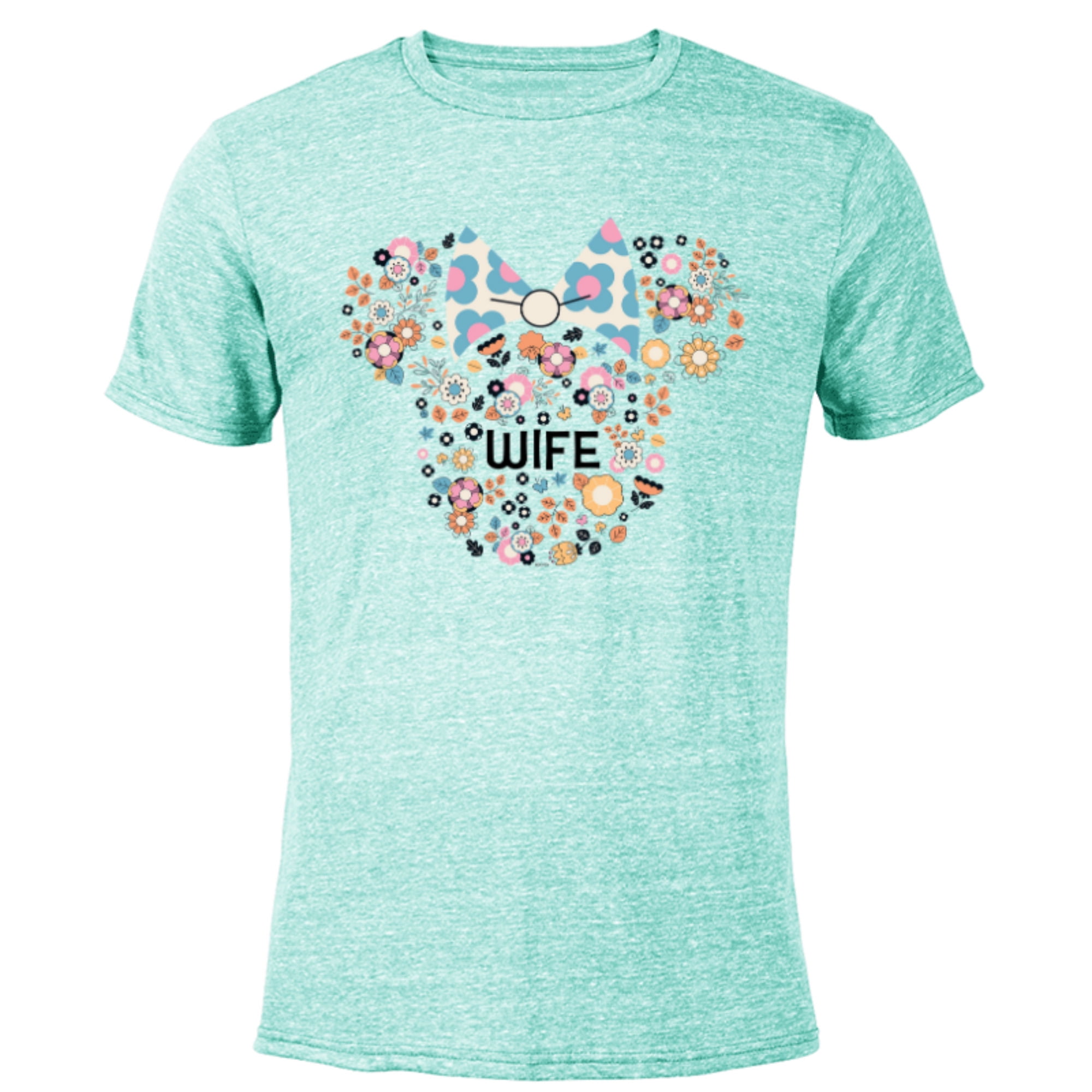 Disney Minnie Mouse Wife Icon Flowers Family Trip Honeymoon- Short ...