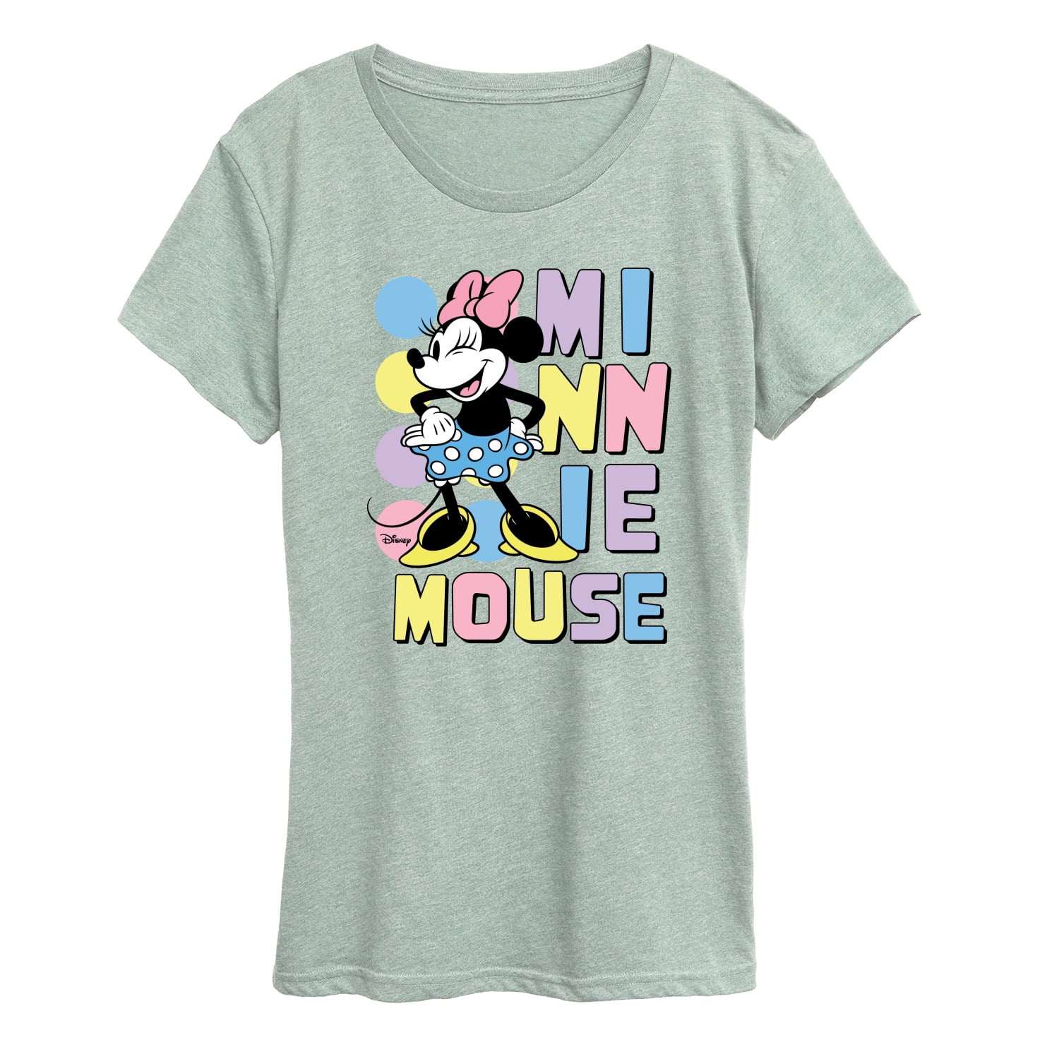Disney - Minnie Mouse Winking - Women's Short Sleeve Graphic T-Shirt ...