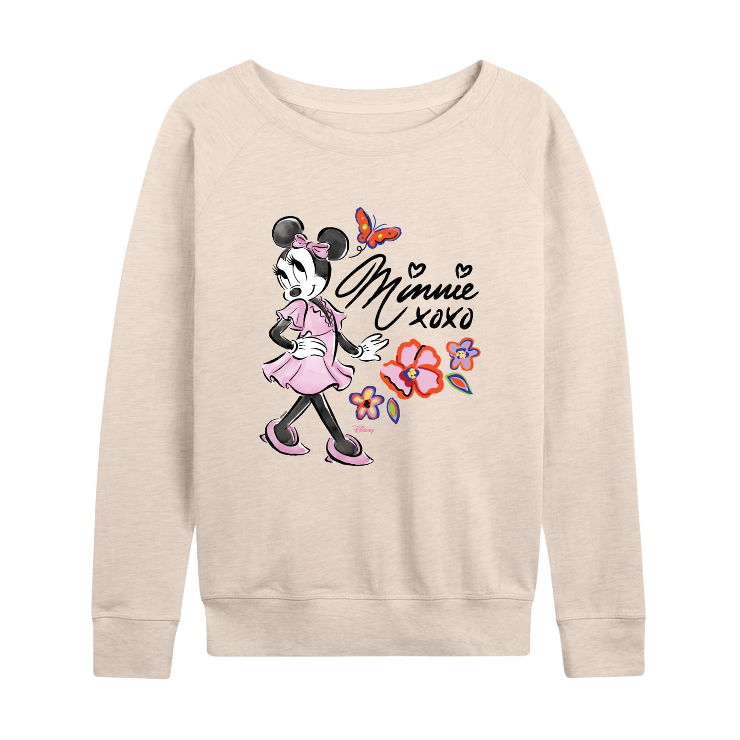Disney - Minnie Mouse - Women's Lightweight French Terry Long Sleeve ...