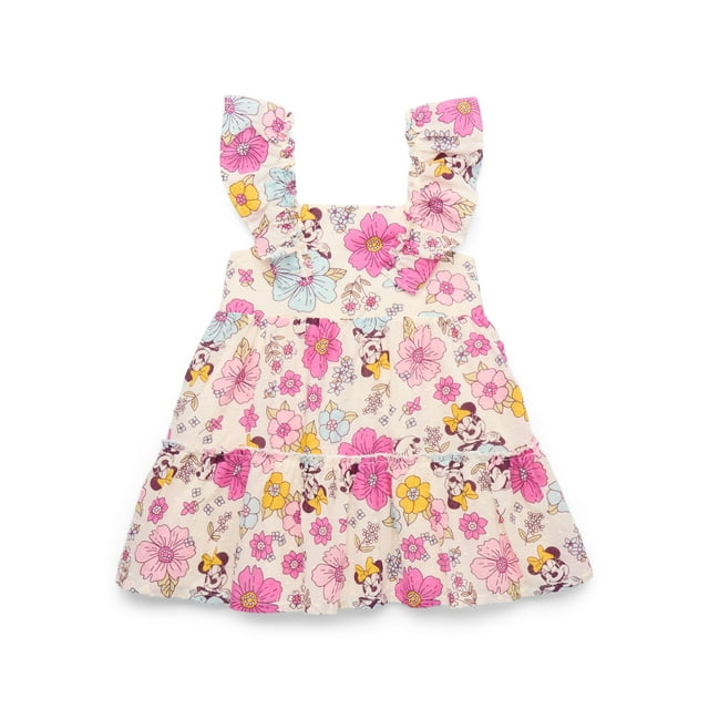 Disney Baby and Toddler Girls Minnie Mouse Cotton Woven Dress, Sizes 0 ...