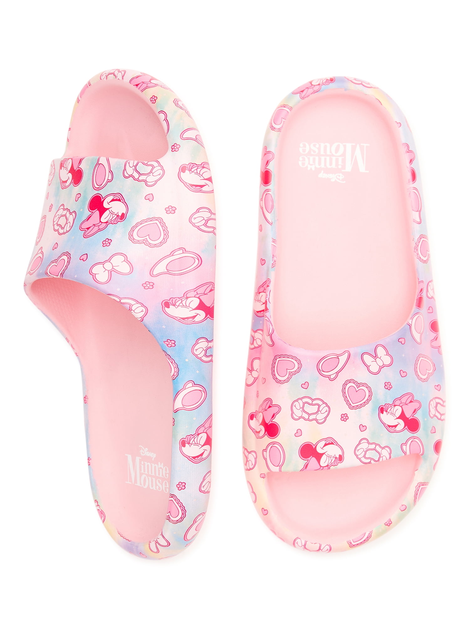 Disney Minnie Mouse Youth Girls Casual Comfort Slide, Sizes 13-5 ...