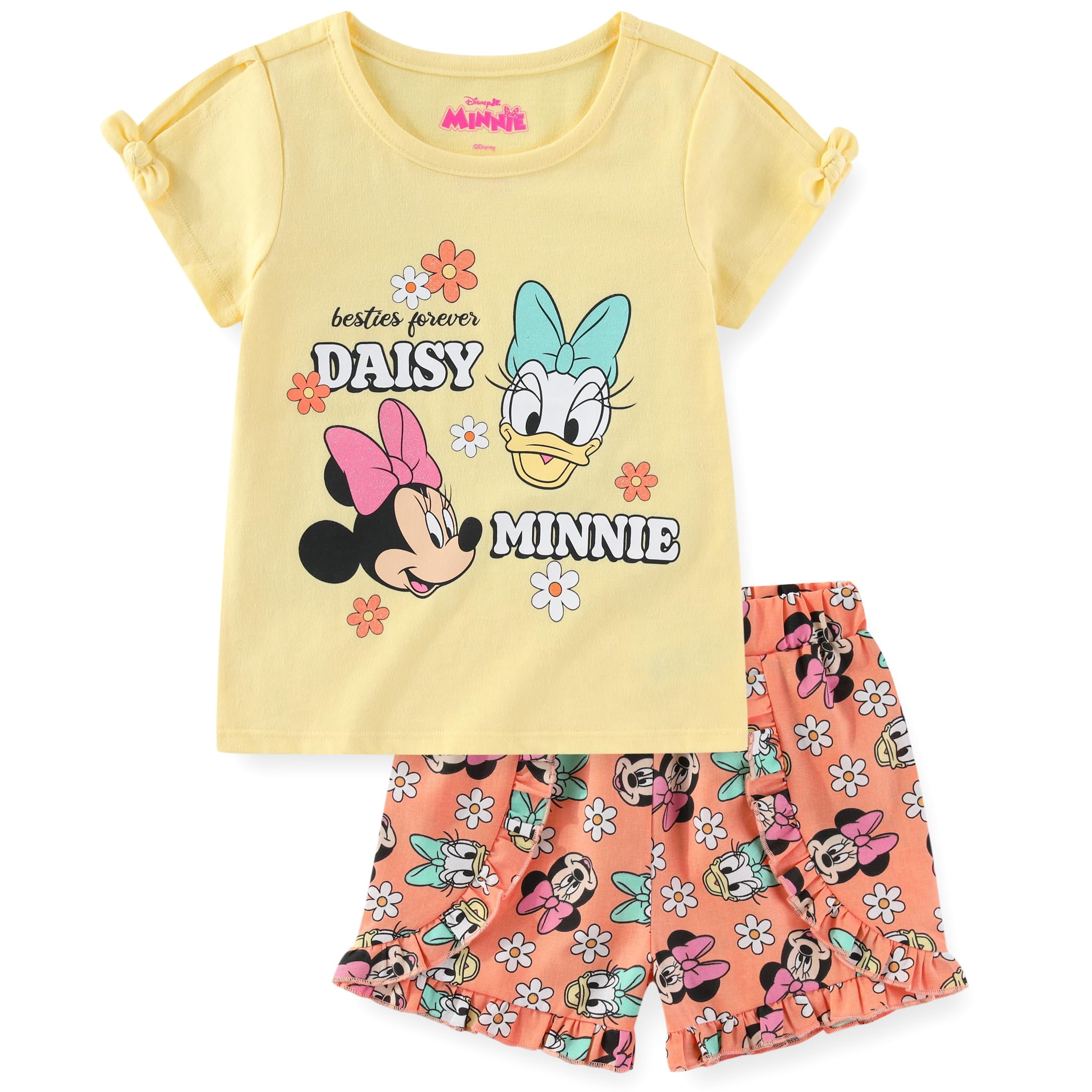 Disney Minnie Mouse and Daisy Duck Short Sleeve Shirt and Shorts Set ...