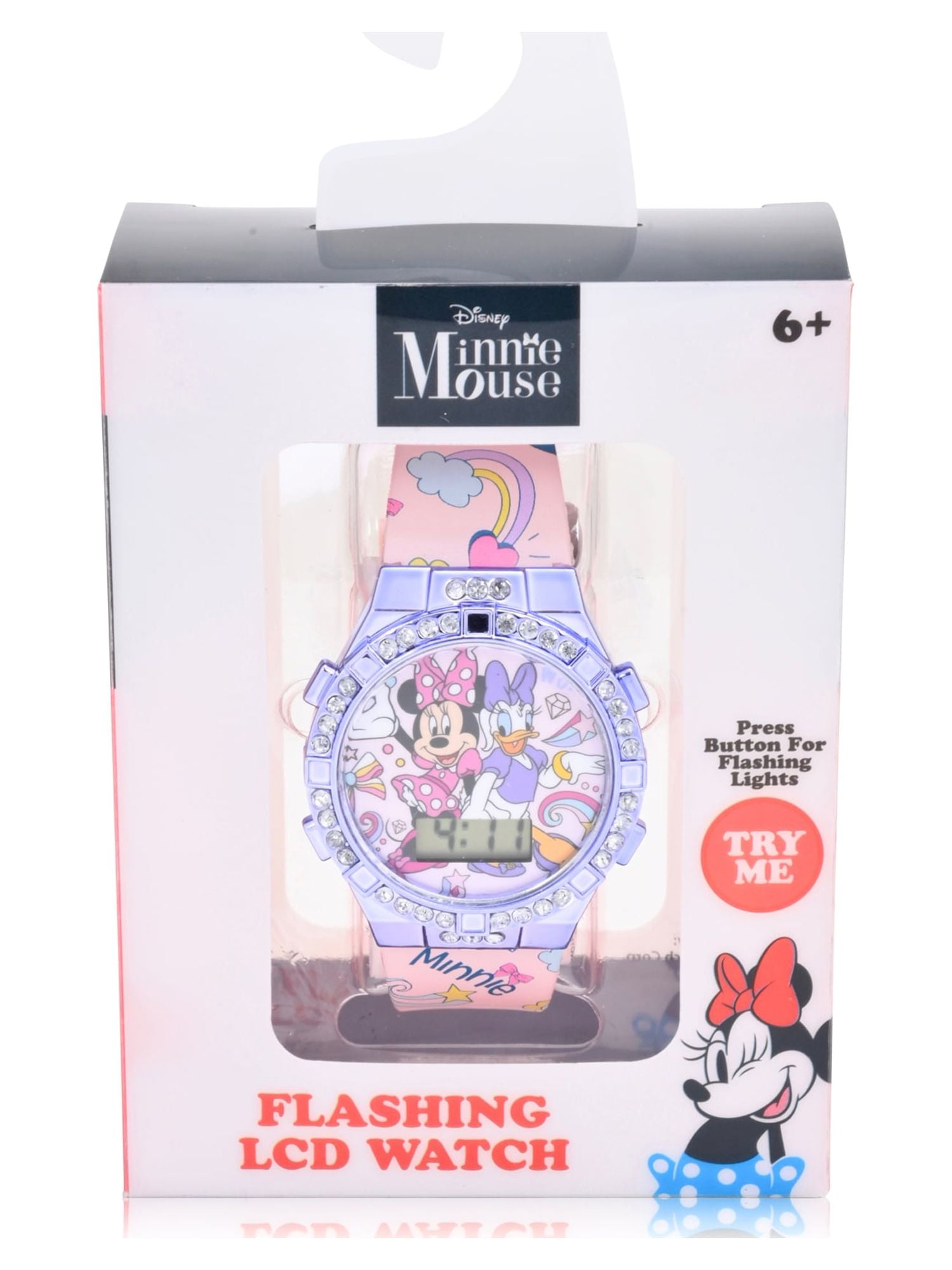 Disney Minnie Mouse and Daisy Unisex Child LCD Watch with Printed ...