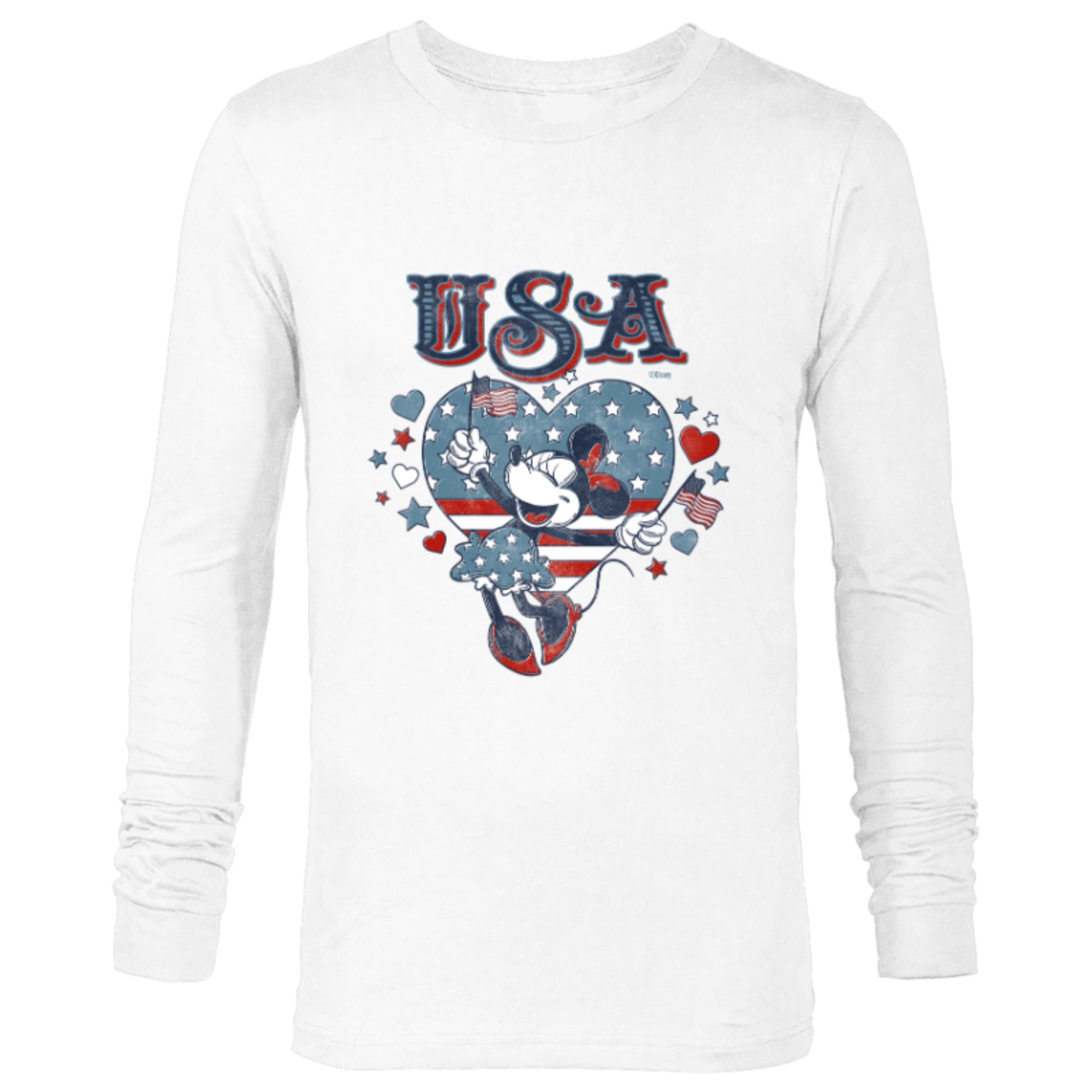 Disney Minnie Mouse with American Flags USA 4th of July - Long Sleeve T ...
