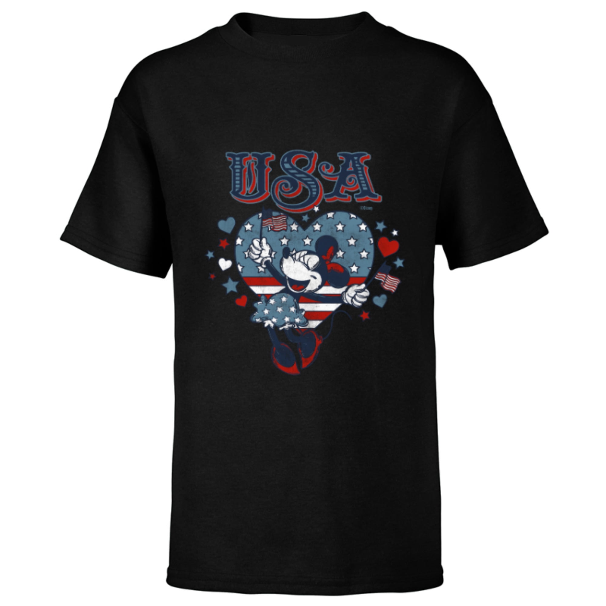 Disney Minnie Mouse with American Flags USA 4th of July - Short Sleeve ...