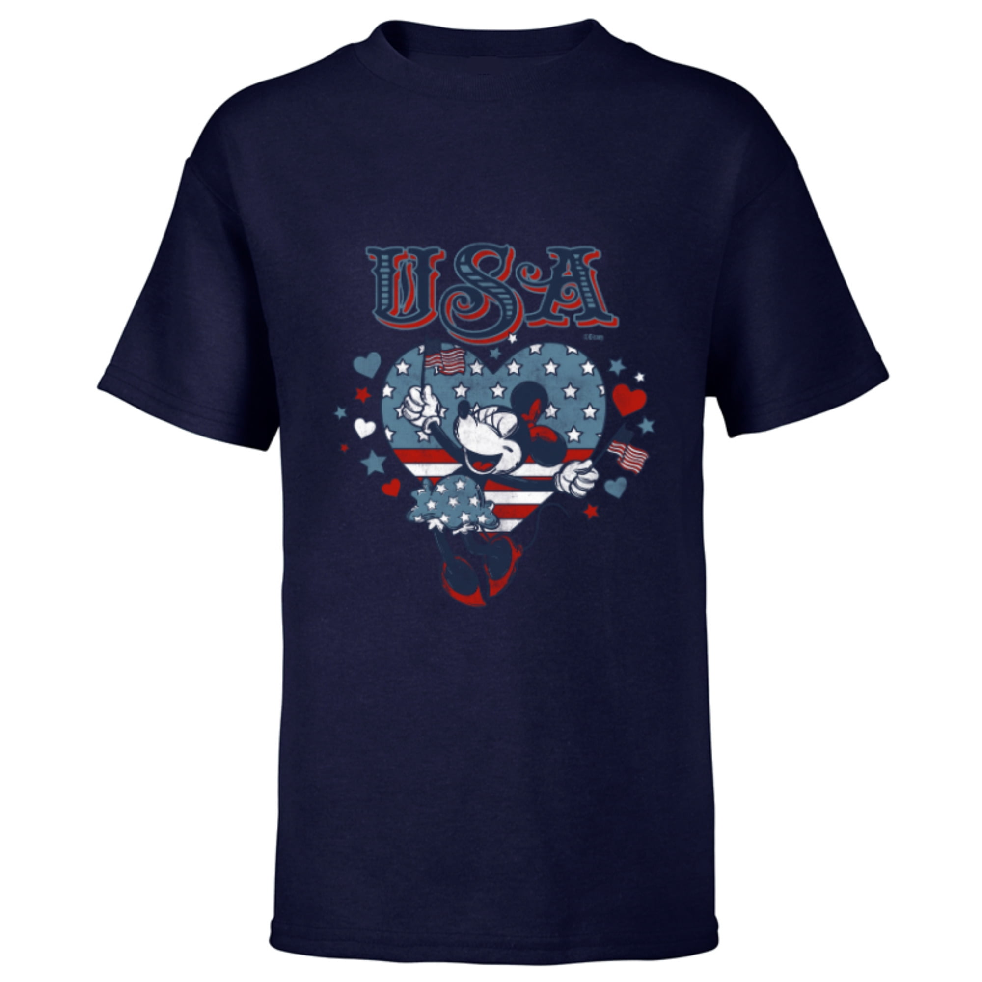 Disney Minnie Mouse with American Flags USA 4th of July - Short Sleeve ...