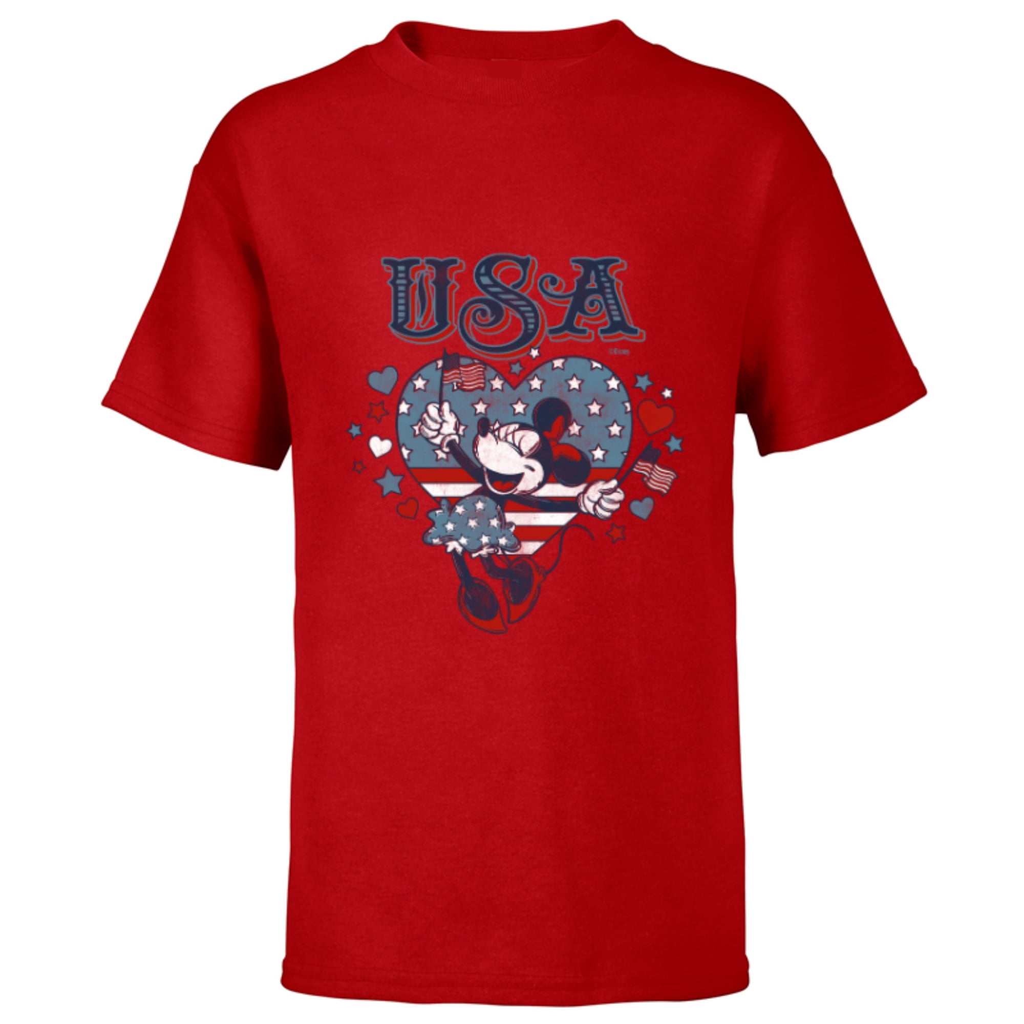 Disney Minnie Mouse with American Flags USA 4th of July - Short Sleeve ...