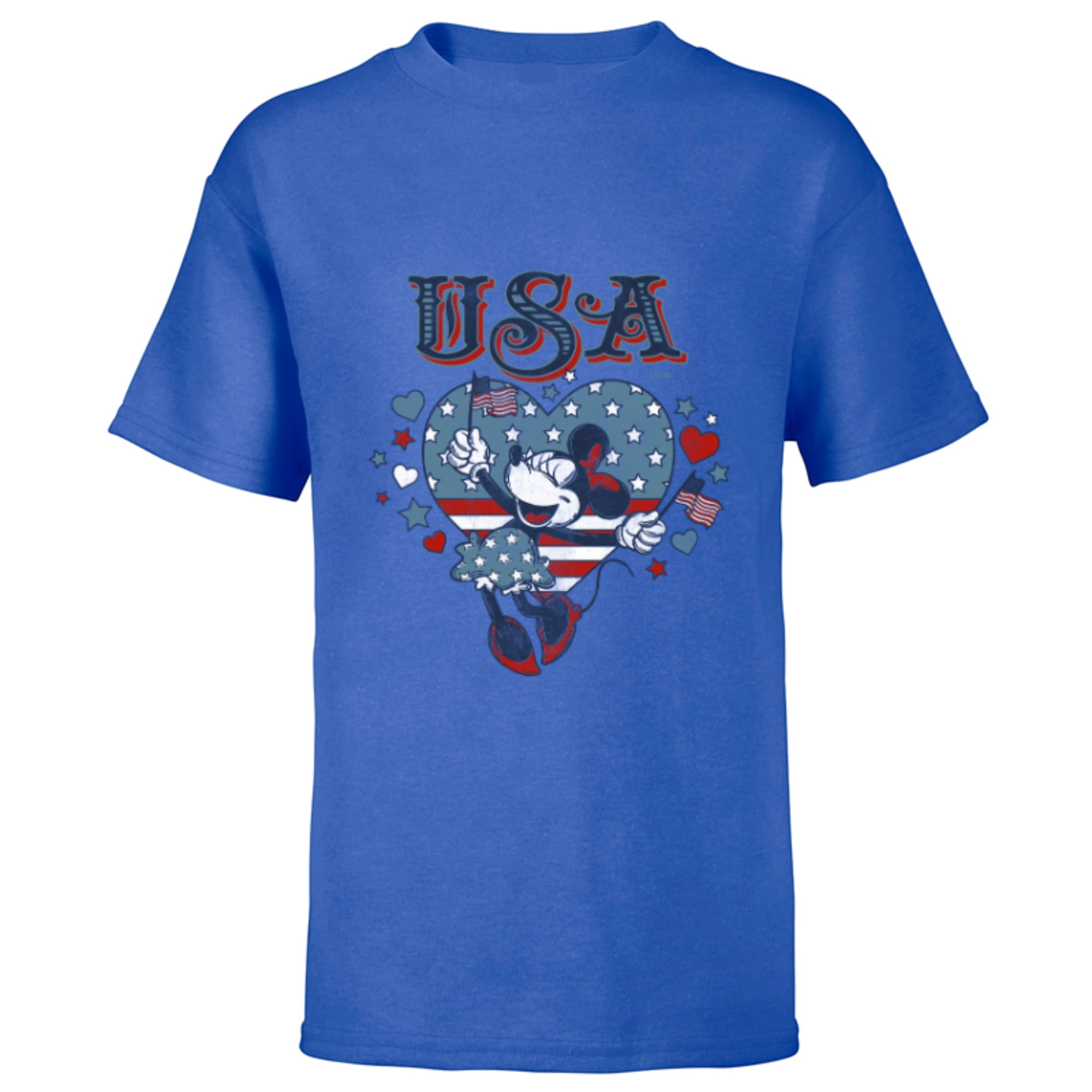 Disney Minnie Mouse with American Flags USA 4th of July - Short Sleeve ...