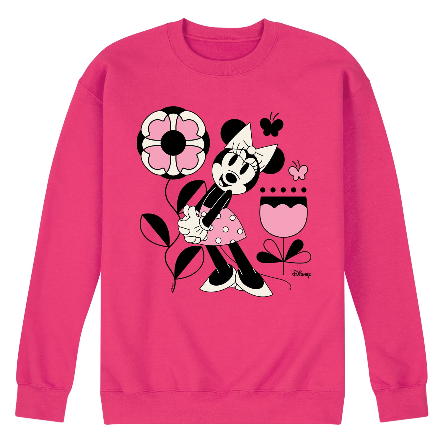 Disney - Minnie Mouse with Flowers & Butterflies - Men's Crew Neck ...