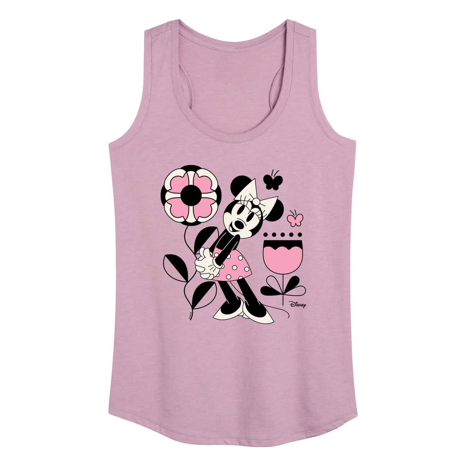 Disney - Minnie Mouse with Flowers & Butterflies - Women's Racerback ...