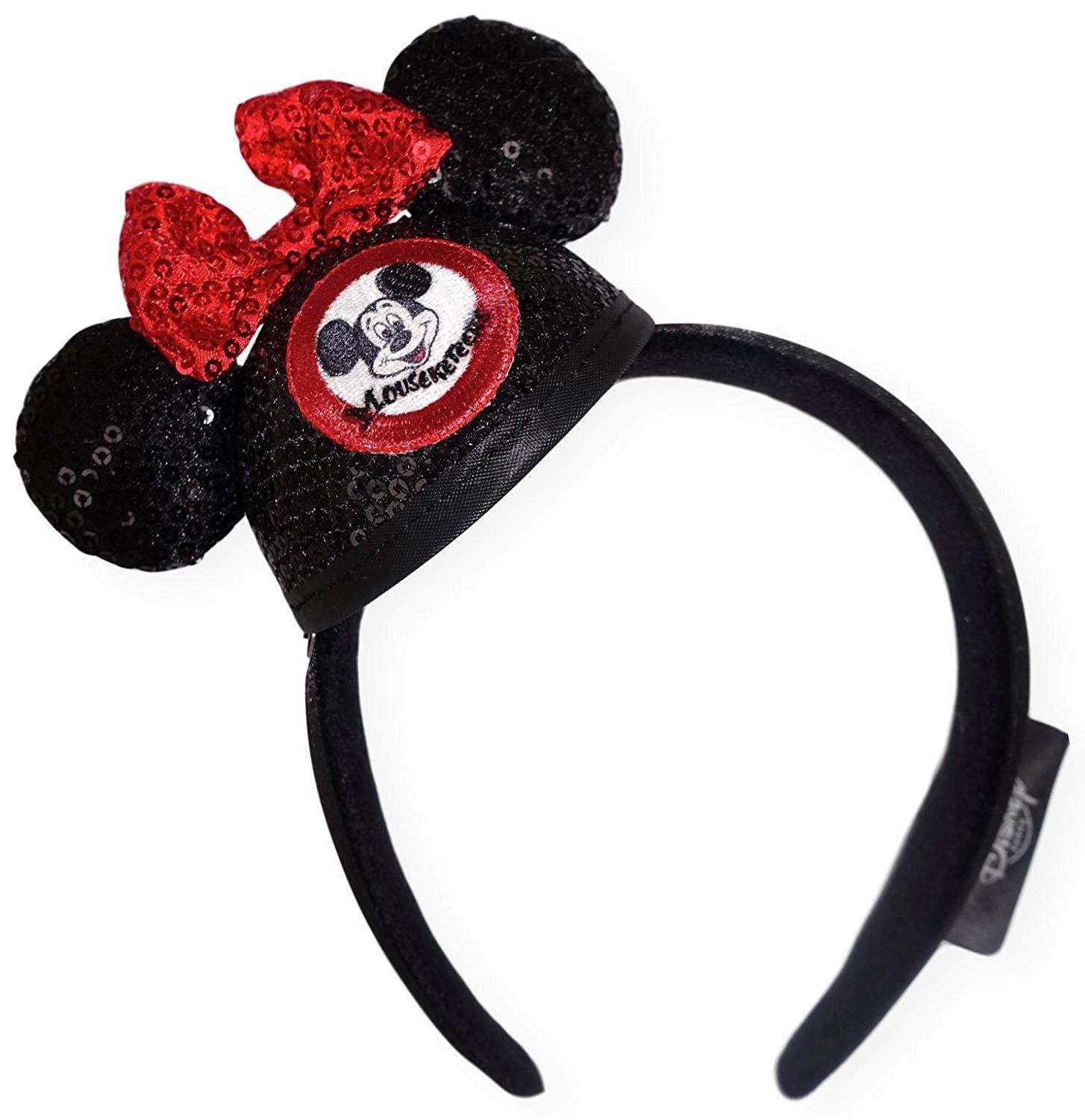 Disney Minnie Mouseketeer Mickey Mouse Club Ear Hat Sequined Headband ...