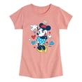 Disney - Minnie Red White & Blue Hearts - Youth Girls Fitted Short ...