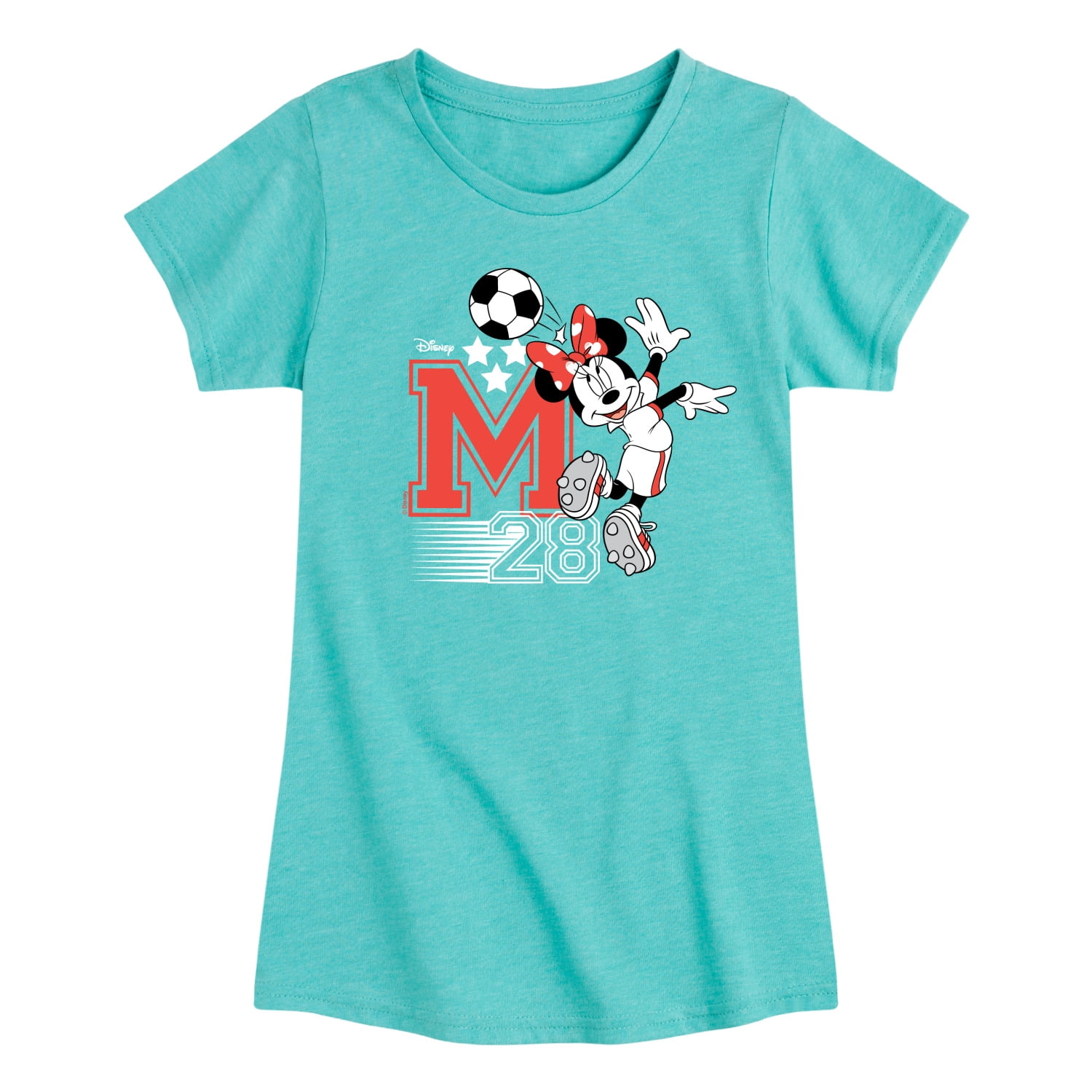 Disney - Minnie Soccer 28 - Toddler & Youth Girls Short Sleeve Graphic ...