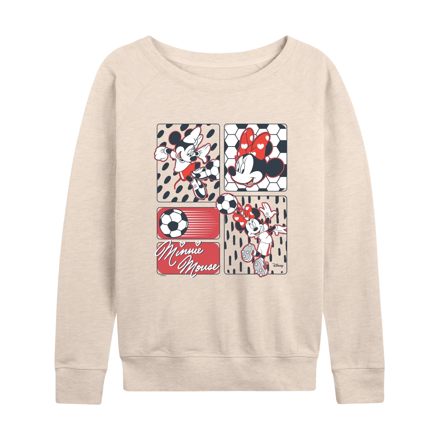 Disney - Minnie Soccer - Women's Lightweight French Terry Long Sleeve ...
