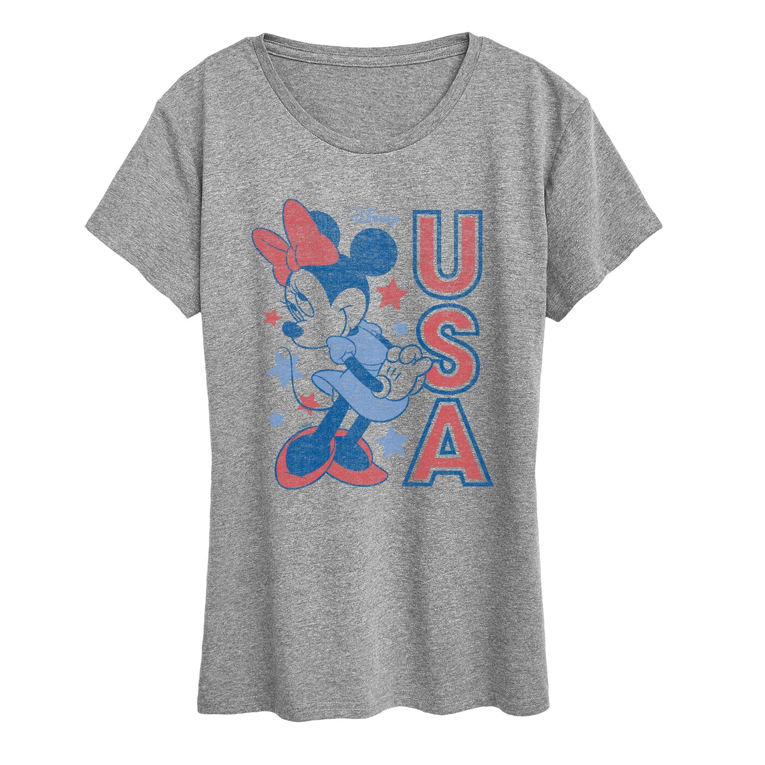 Disney - Minnie USA - Women's Short Sleeve Graphic T-Shirt - Walmart.com