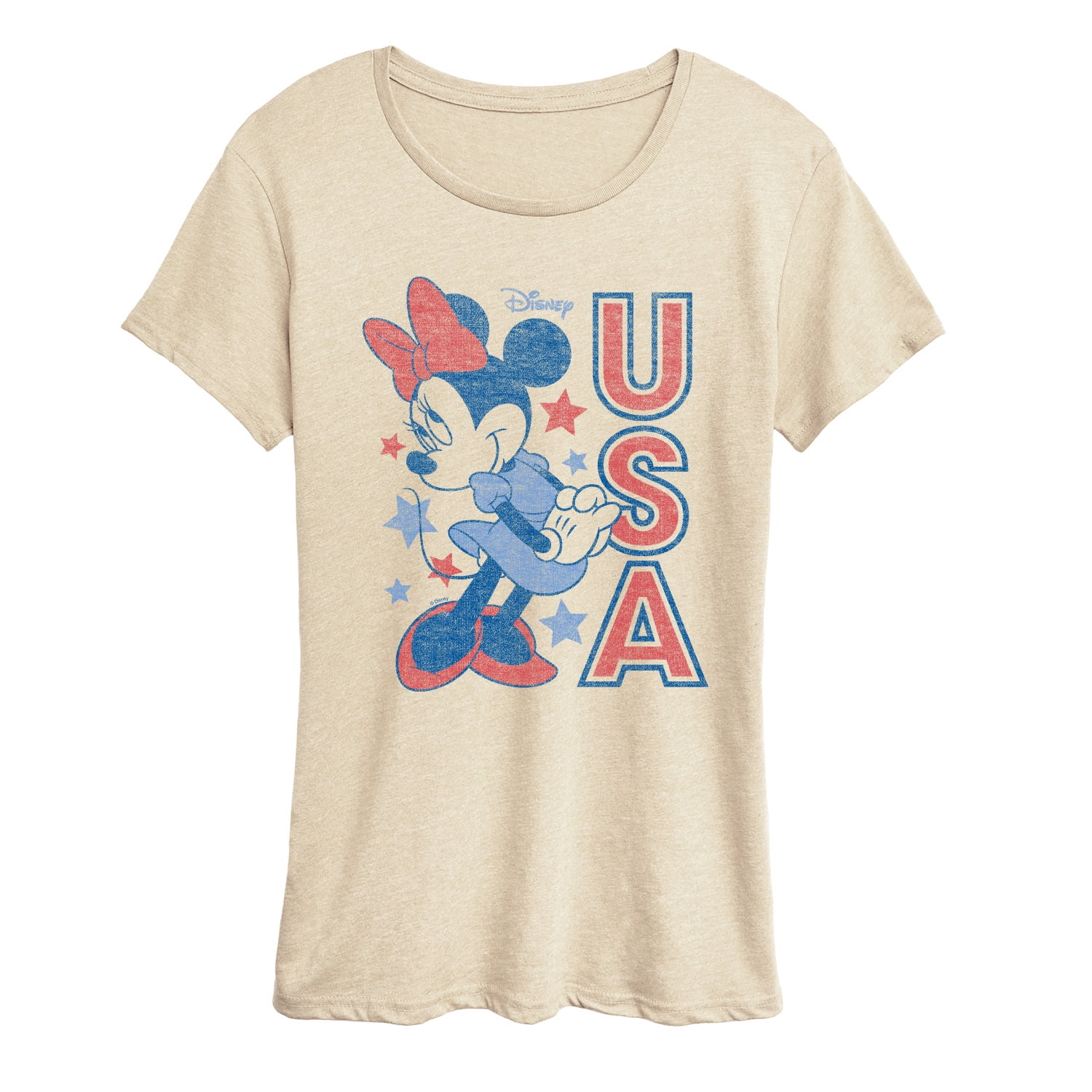 Disney - Minnie USA - Women's Short Sleeve Graphic T-Shirt - Walmart.com