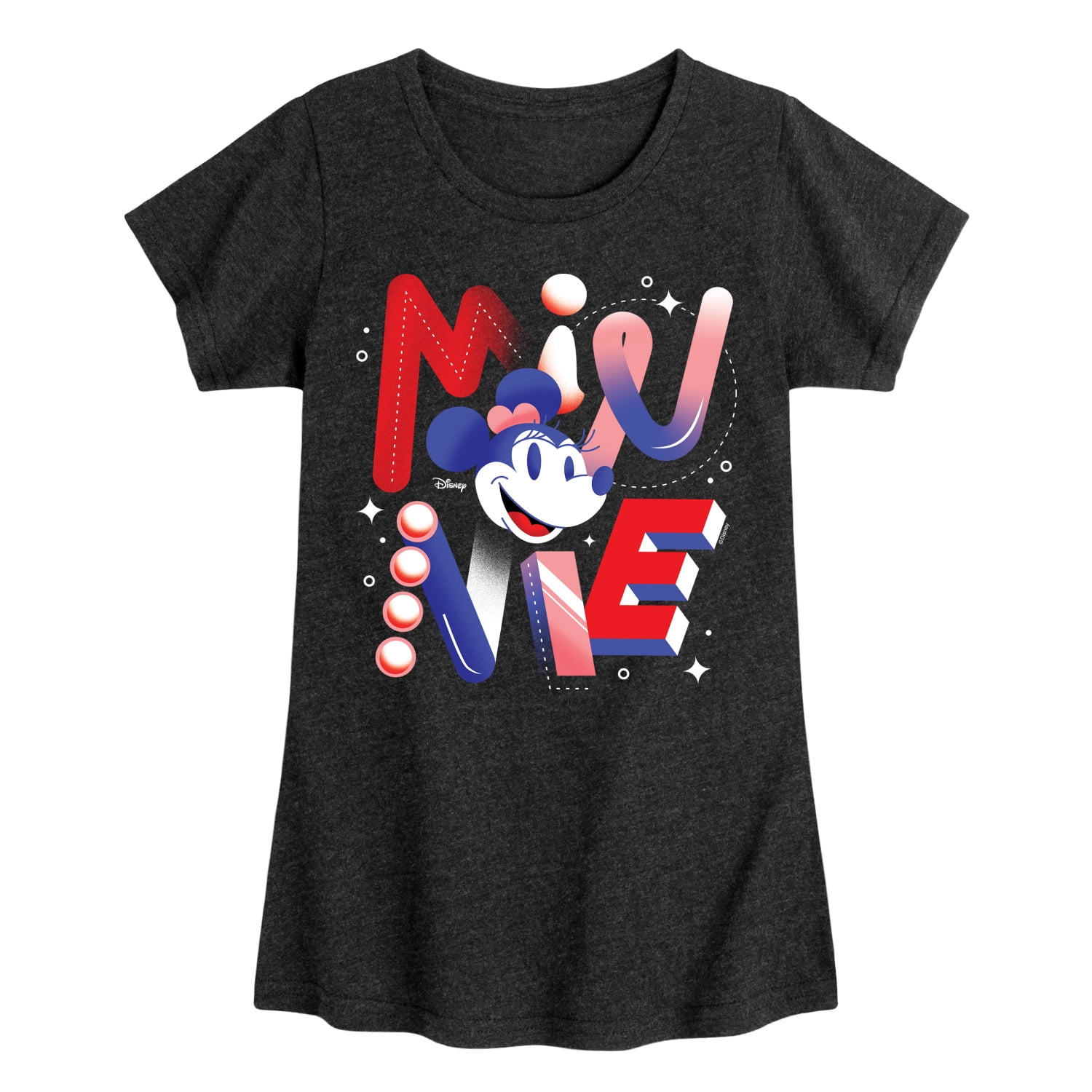 Disney - Minnie Word Art - Toddler & Youth Girls Short Sleeve Graphic T ...
