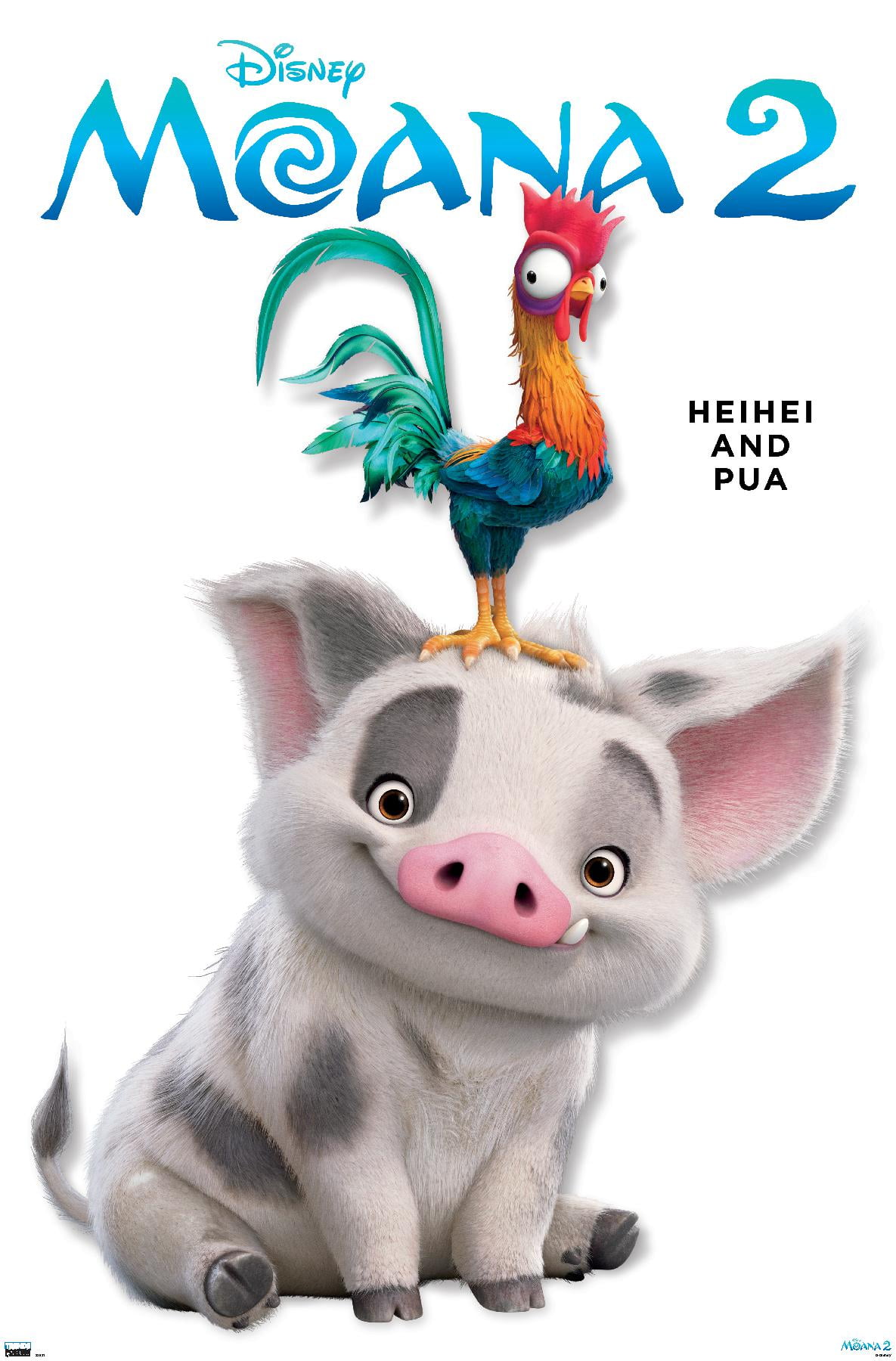 Disney Moana 2 - Heihei and Pua Feature Series Wall Poster, 14.725" x ...