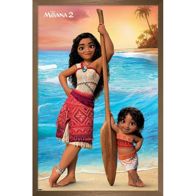 Disney Moana 2 Moana And Simea Wall Poster 14 725 X 22 375 Framed