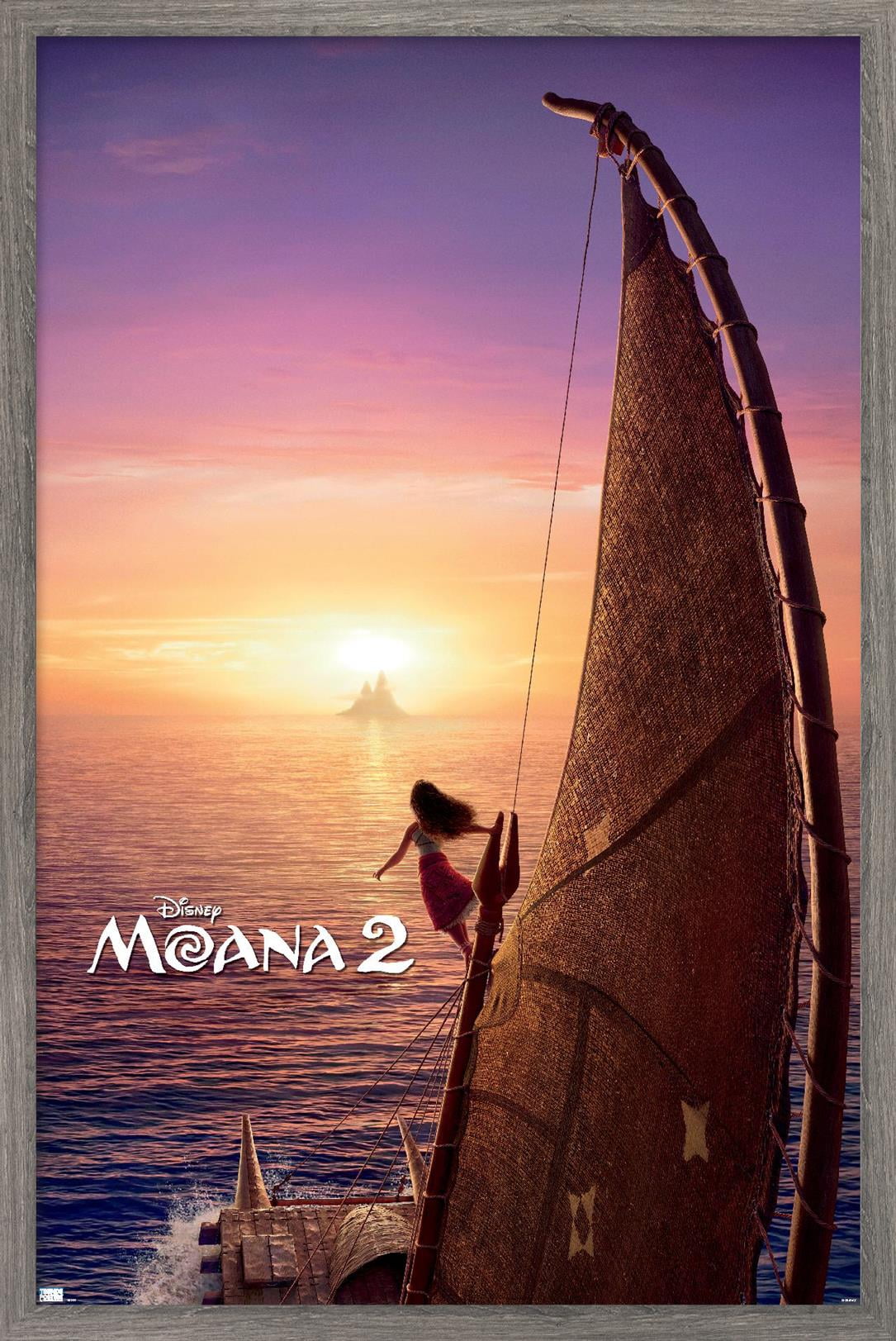 Disney Moana 2 - Teaser One Sheet Wall Poster, 22.375" x 34" Framed ...