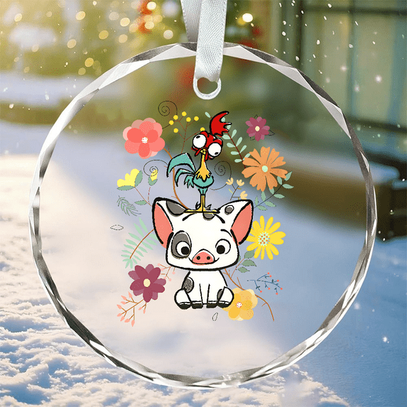 Disney Moana 70S Style Floral Pua And Hei Hei, Disney Moana, Family ...