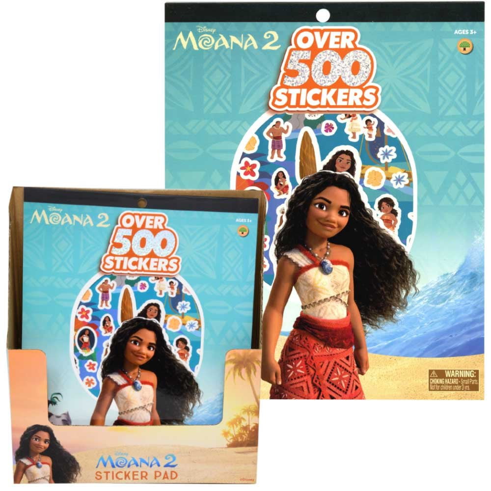 Disney Moana 8x10" Large 6 Sheet Sticker Book in polybag in PDQ- 1 PACK ...