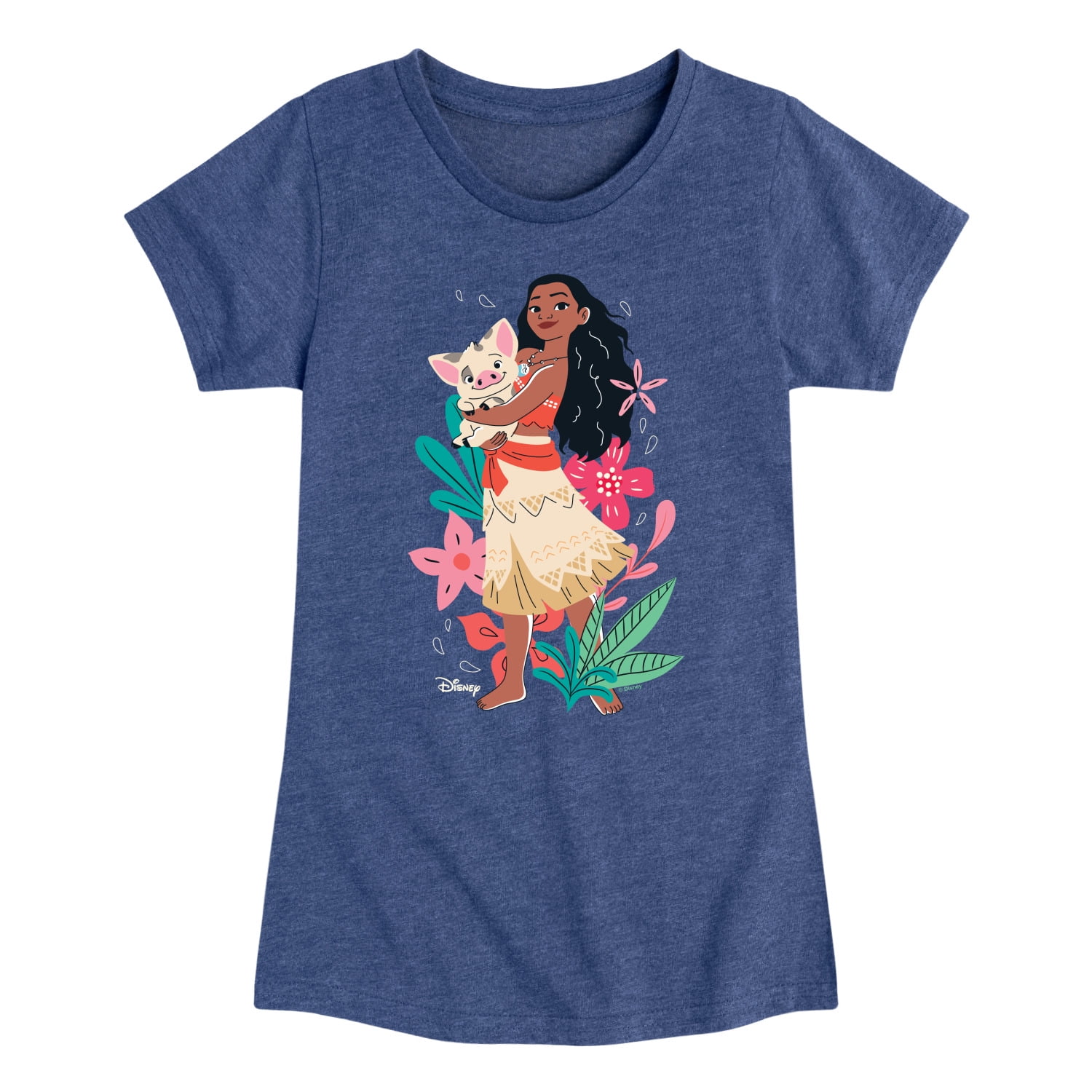 Disney - Moana And Pua - Toddler & Youth Girls Short Sleeve Graphic T ...