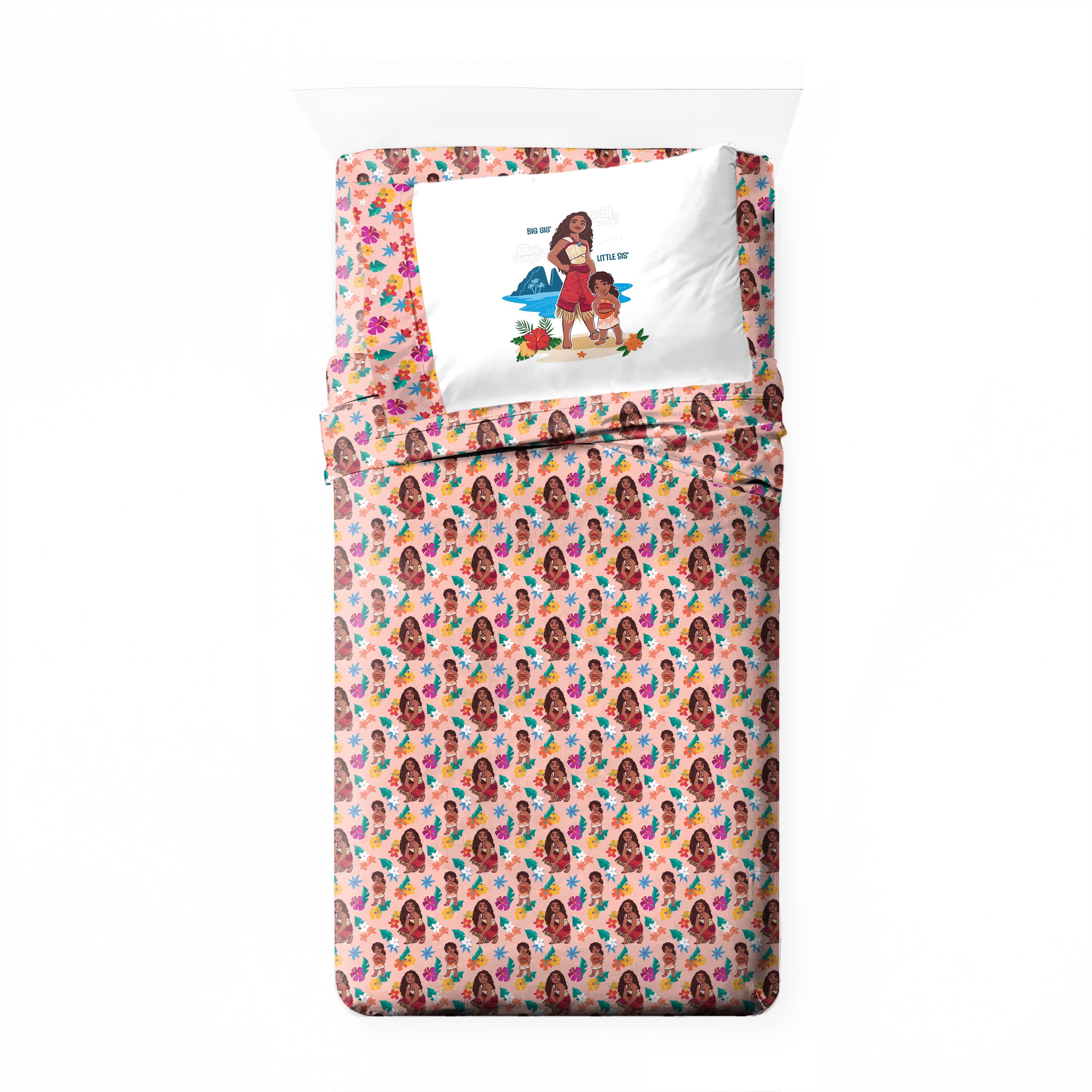 Disney Moana Back Together 3 Piece Twin Size Bed Sheets Set - Princess ...