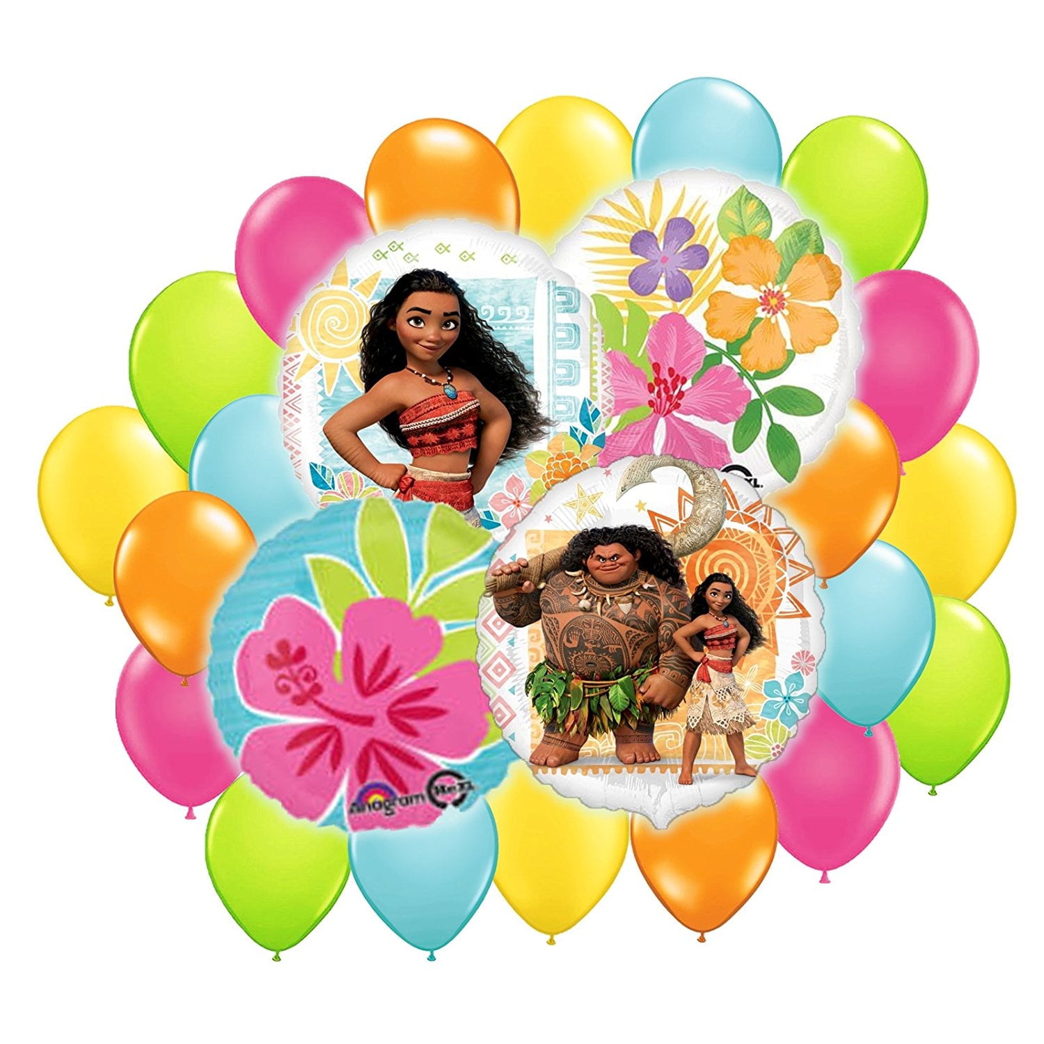 Disney Moana Balloon Bouquet Decoration Kit 24pc - Walmart.com
