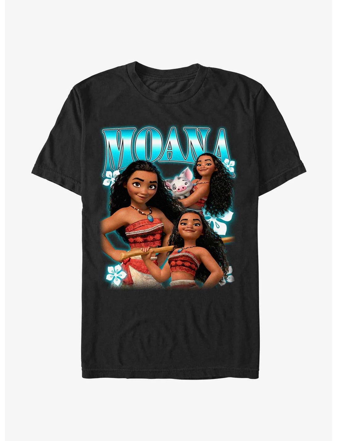 Disney Moana 'Collage' T-Shirt - Vibrant Graphic Tee Featuring a Colorful Collage of Moana and ...