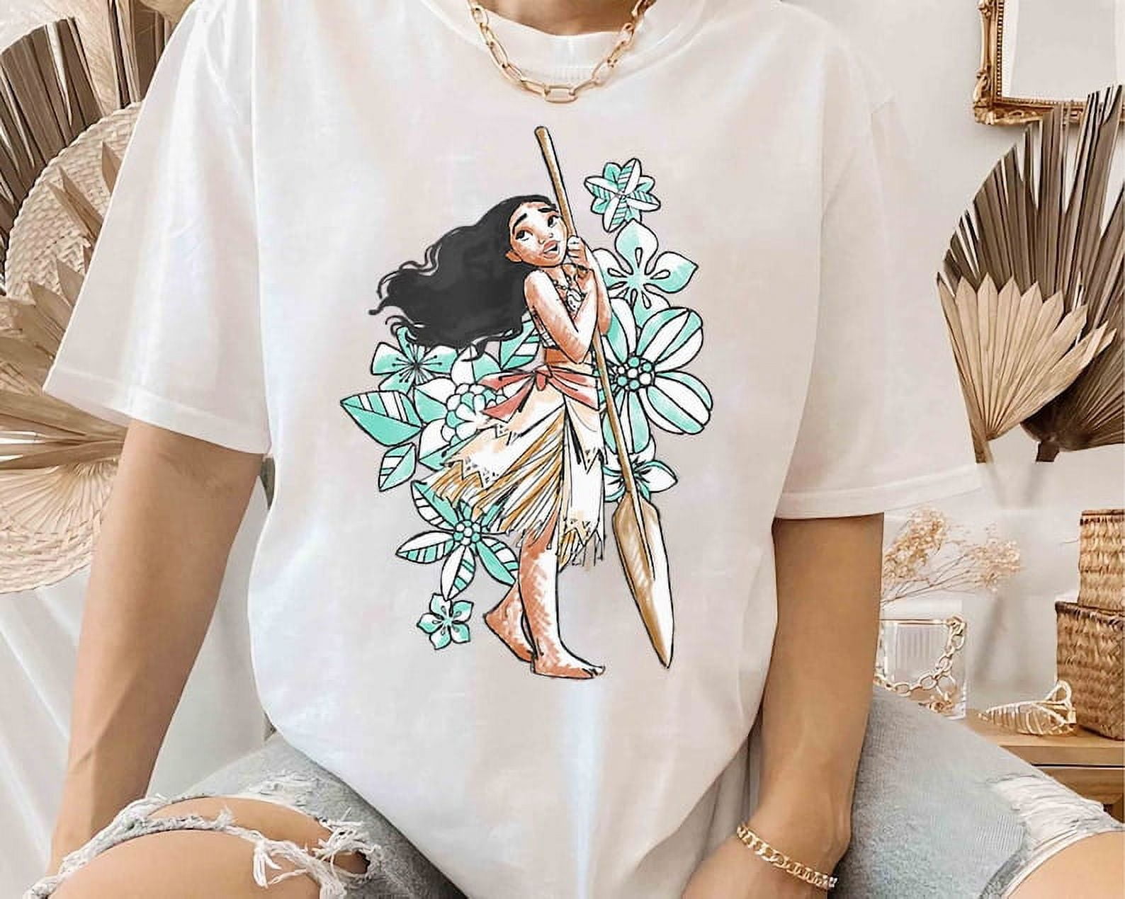 Disney Moana Flower Collage Sketch Shirt, Tamatoa Maui Hei Hei Tee, WDW ...