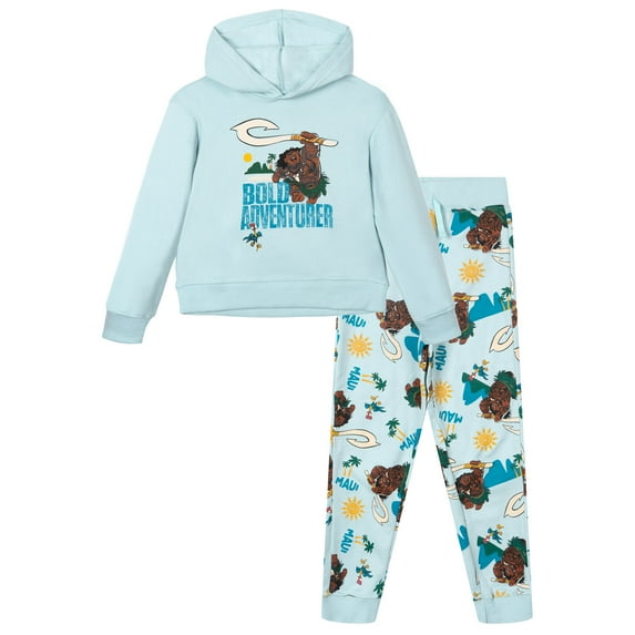 Disney Moana Maui Fleece Drop Shoulder Pullover Hoodie and Jogger Pants ...
