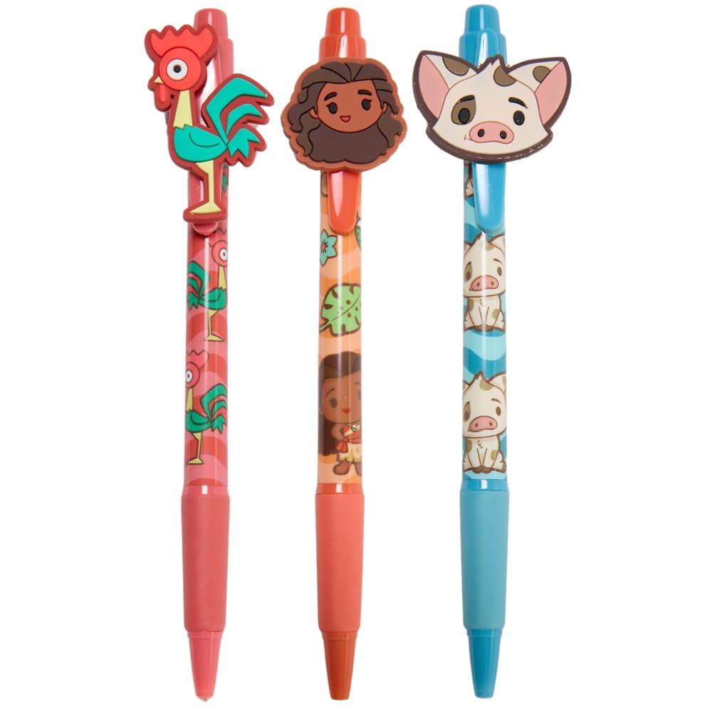 Disney Moana Pens for Kids, 3 Pack Pens Set, Cute Pens for Boys and ...