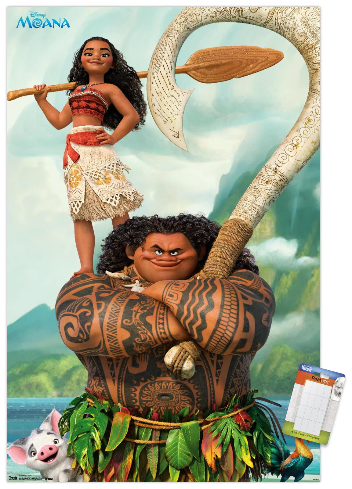Disney Moana - Pose Wall Poster, 14.725" x 22.375" - Walmart.com