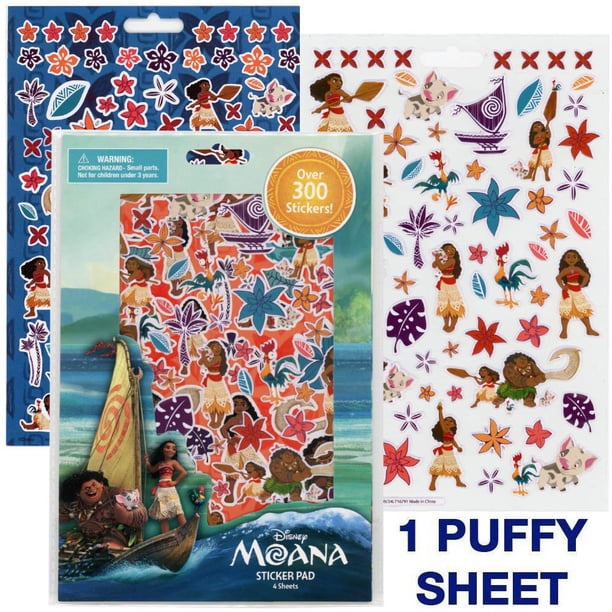 Disney Moana Sticker Book with Puffy Stickers - Walmart Business Supplies